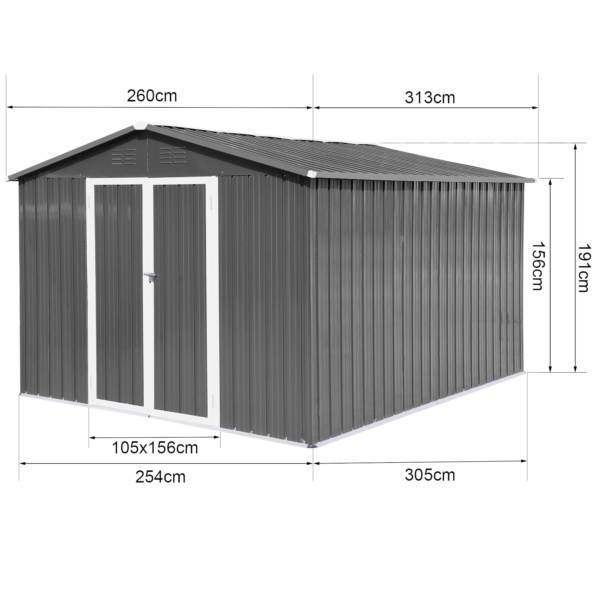Snapklik.com : Sheds & Outdoor Storage, 10ftx8ft Metal Outside Garden ...