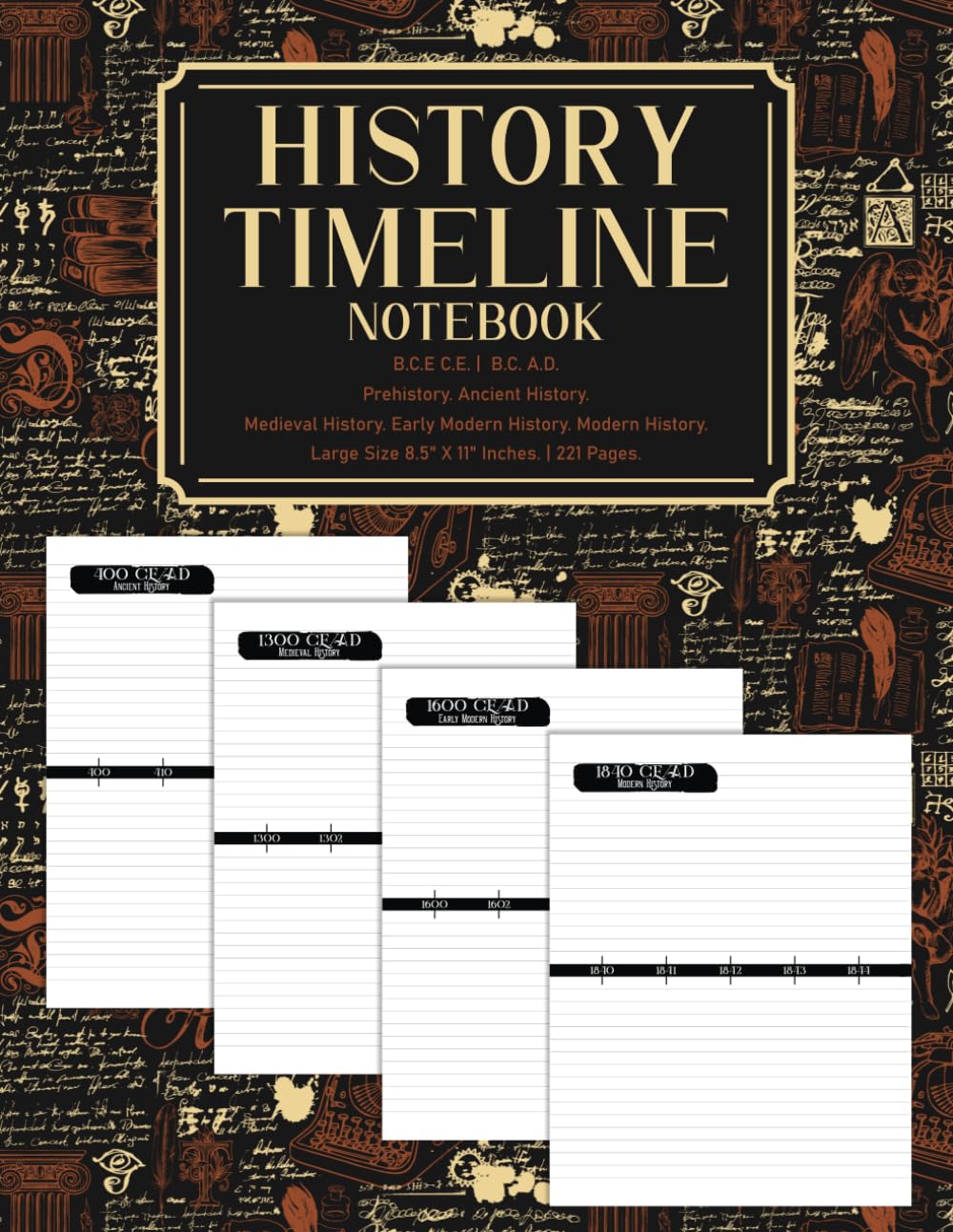 History Timeline Notebook | A Book Of Centuries Blank To Create Your ...