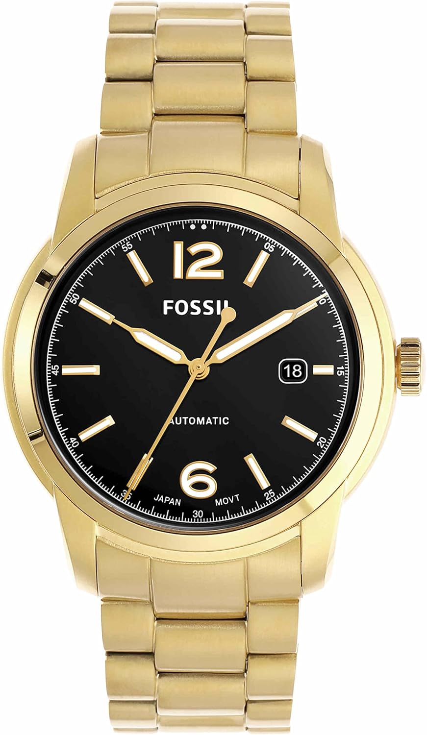 Amazon.com: Fossil Heritage Automatic Black Dial Unisex Watch ME3232 ...