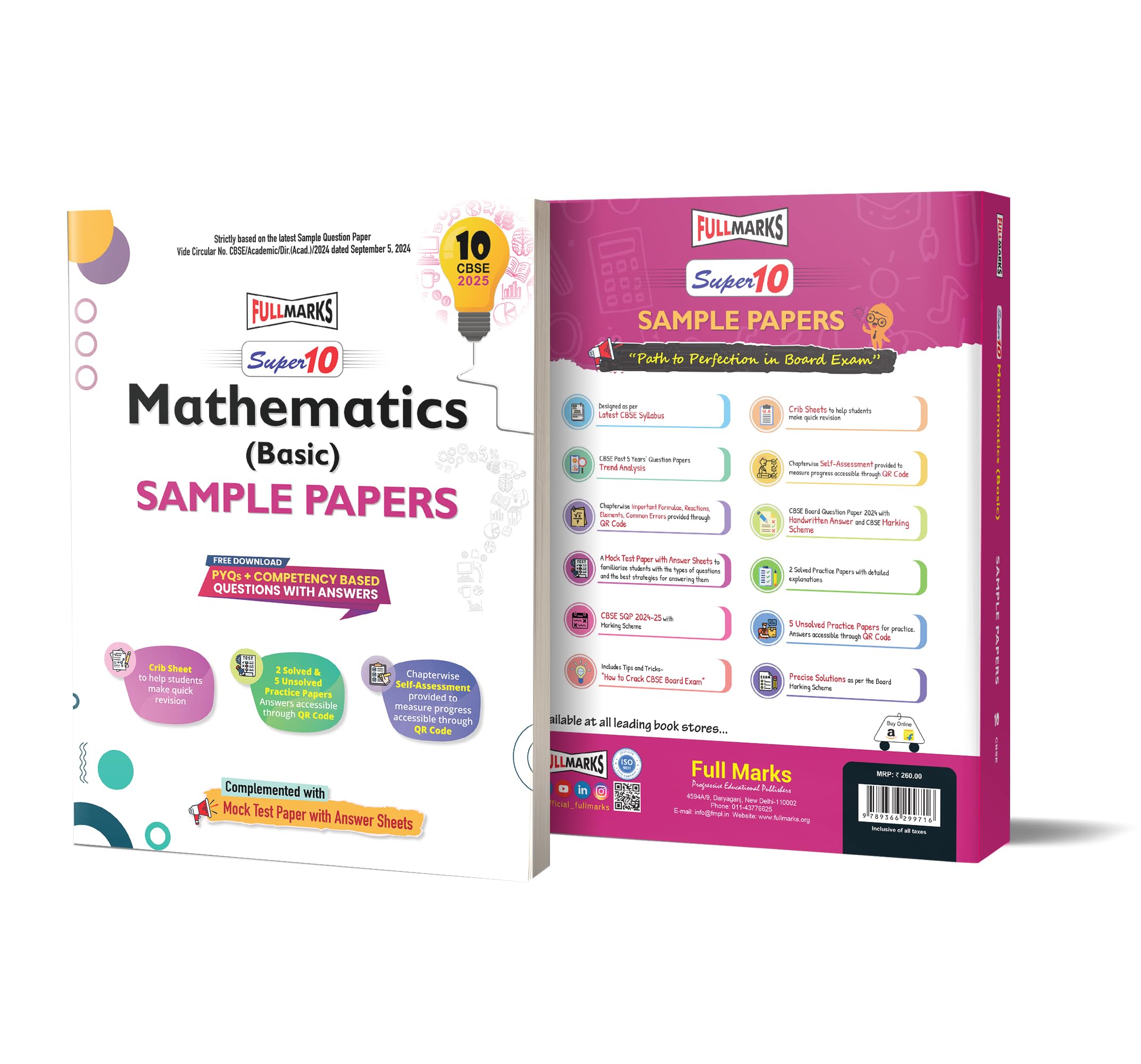 Full Marks Basic Math Super 10 Sample Papers | Competency Based ...