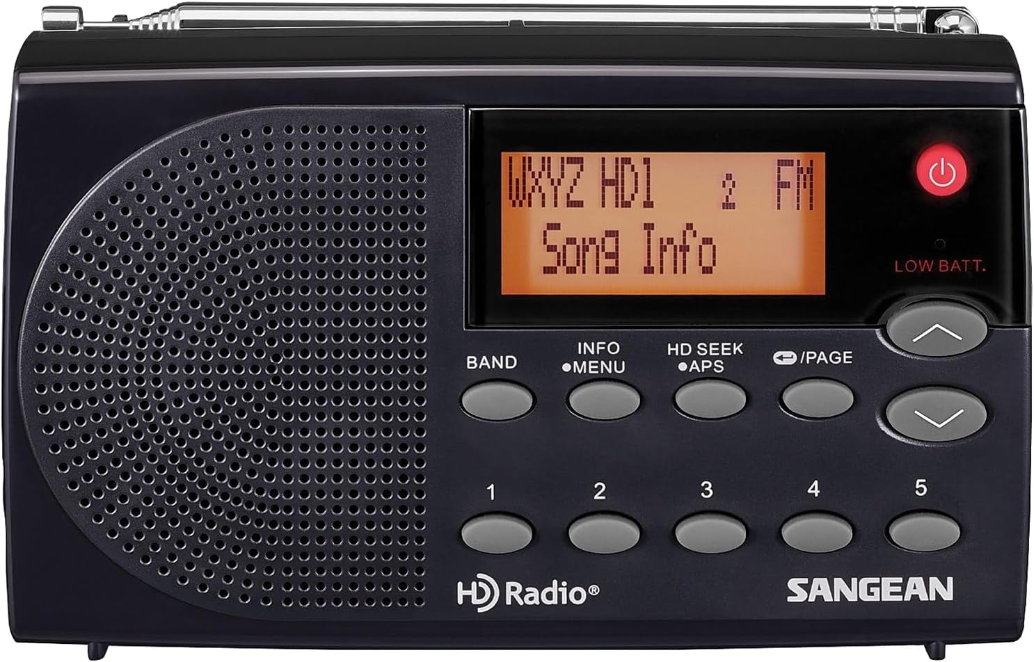 Amazon.com: Sangean HDR-16 HD Radio/FM-Stereo/AM Portable Radio, Black ...