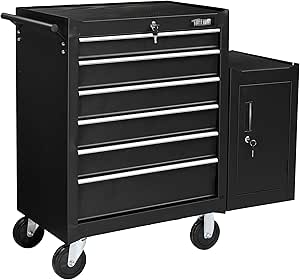 Amazon.com: TUFFIOM 6-Drawer Rolling Tool Chest w/Lock & Key, Tool ...