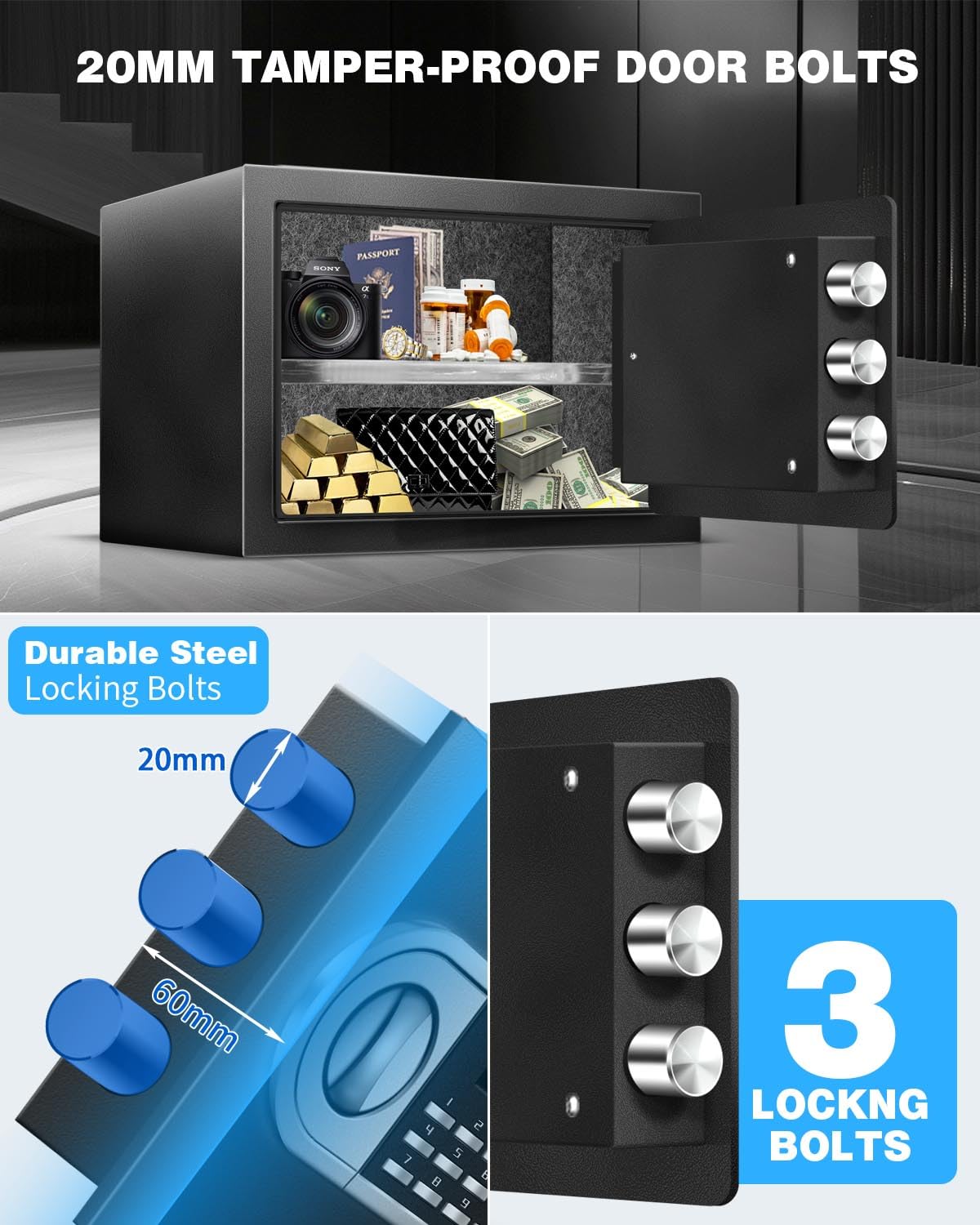 Snapklik.com : RETLLAS 1.9 Cu Ft Safe Box For Home Steel Electronic ...
