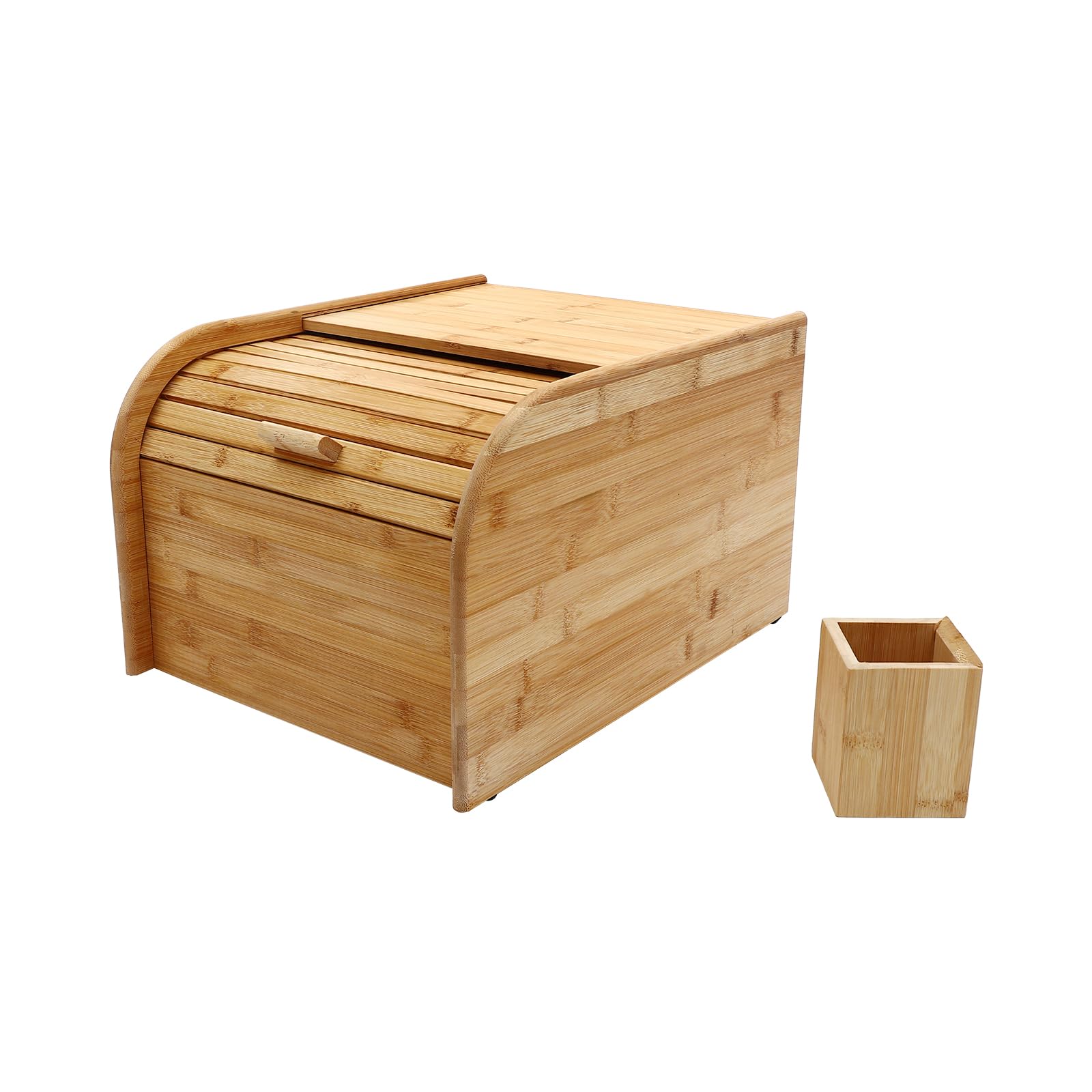 Amazon.com: DYNAMI Bamboo Rice Storage Container,33Lbs Wooden Cereal ...
