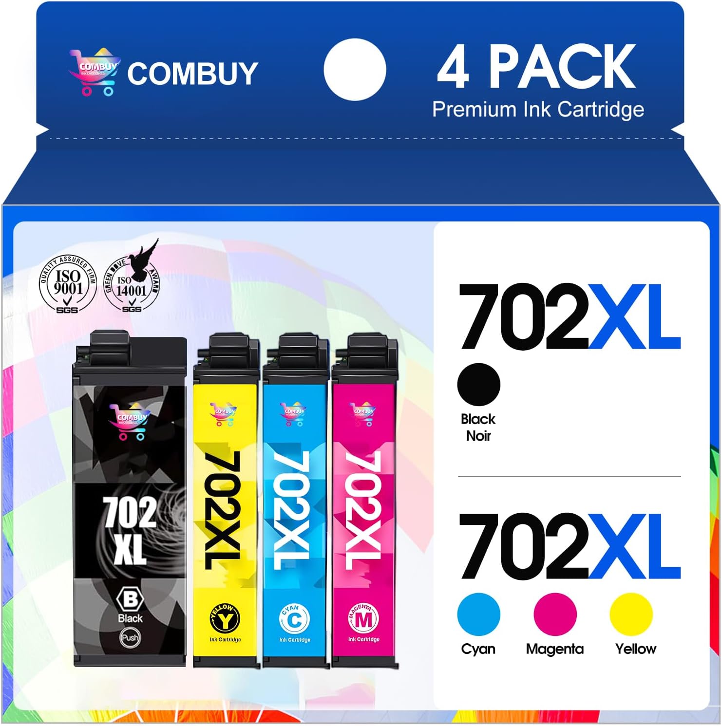Amazon.com: Hookink 702XL 702 XL Remanufactured Ink Cartridges ...