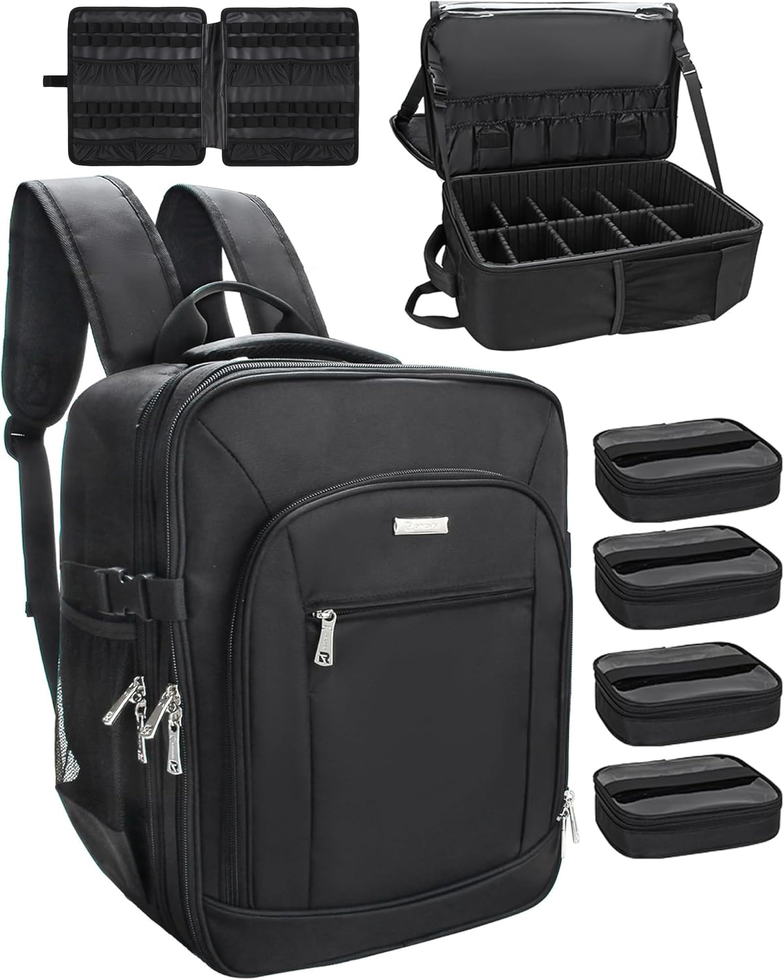 Amazon.com: Makeup Backpack Extra Large Makeup Case Professional Travel ...