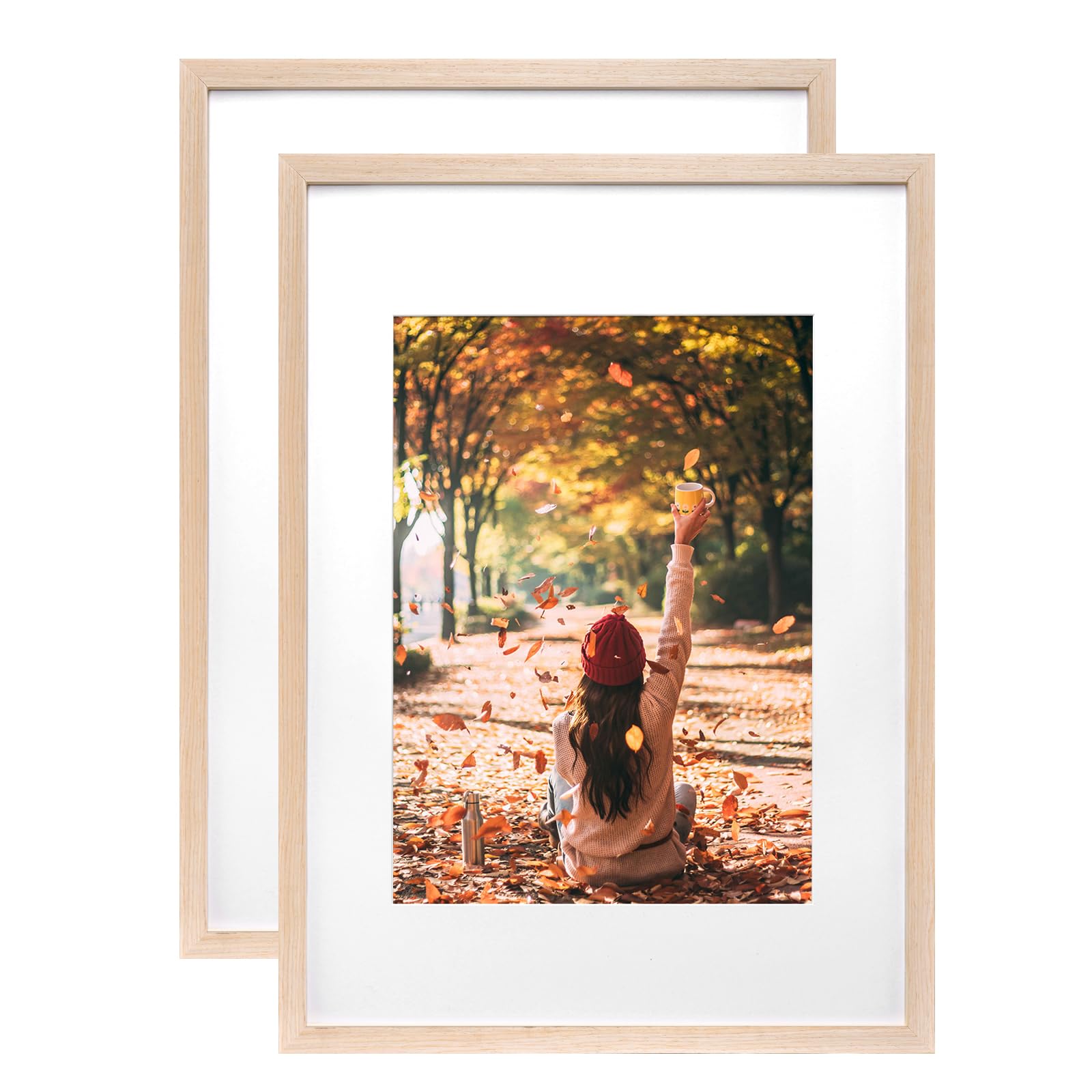 Amazon.com - KINLINK A2 Picture Frames Natural, Wood Frames with ...