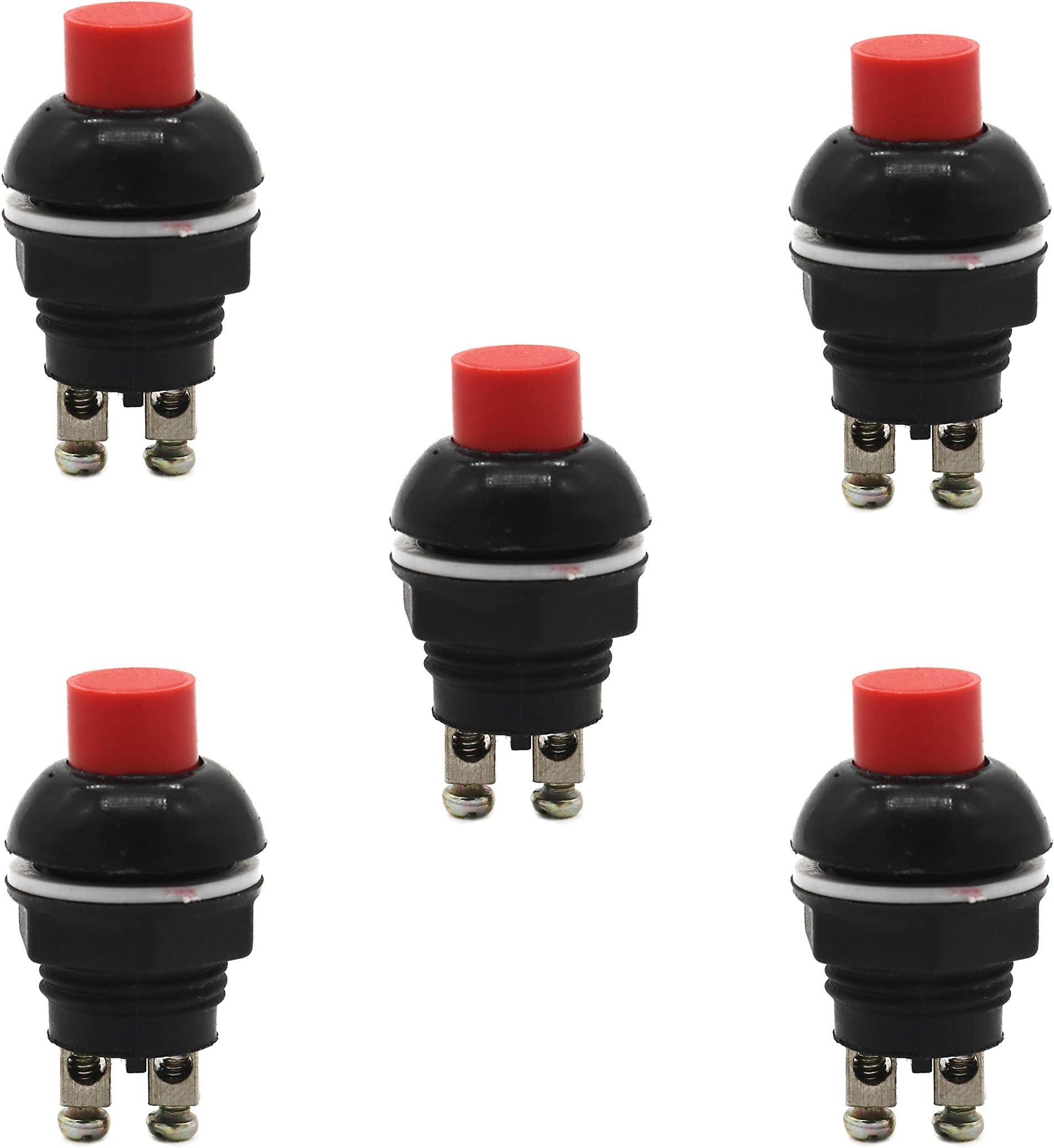 Electronic Spices Push Button Horn Switch Round OFF-ON 1A/125V 2PIN ...