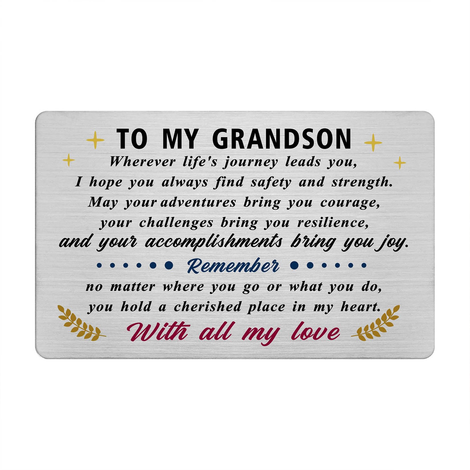 Grandson Inspirational Gifts - Grandson Birthday Card - Grandson ...