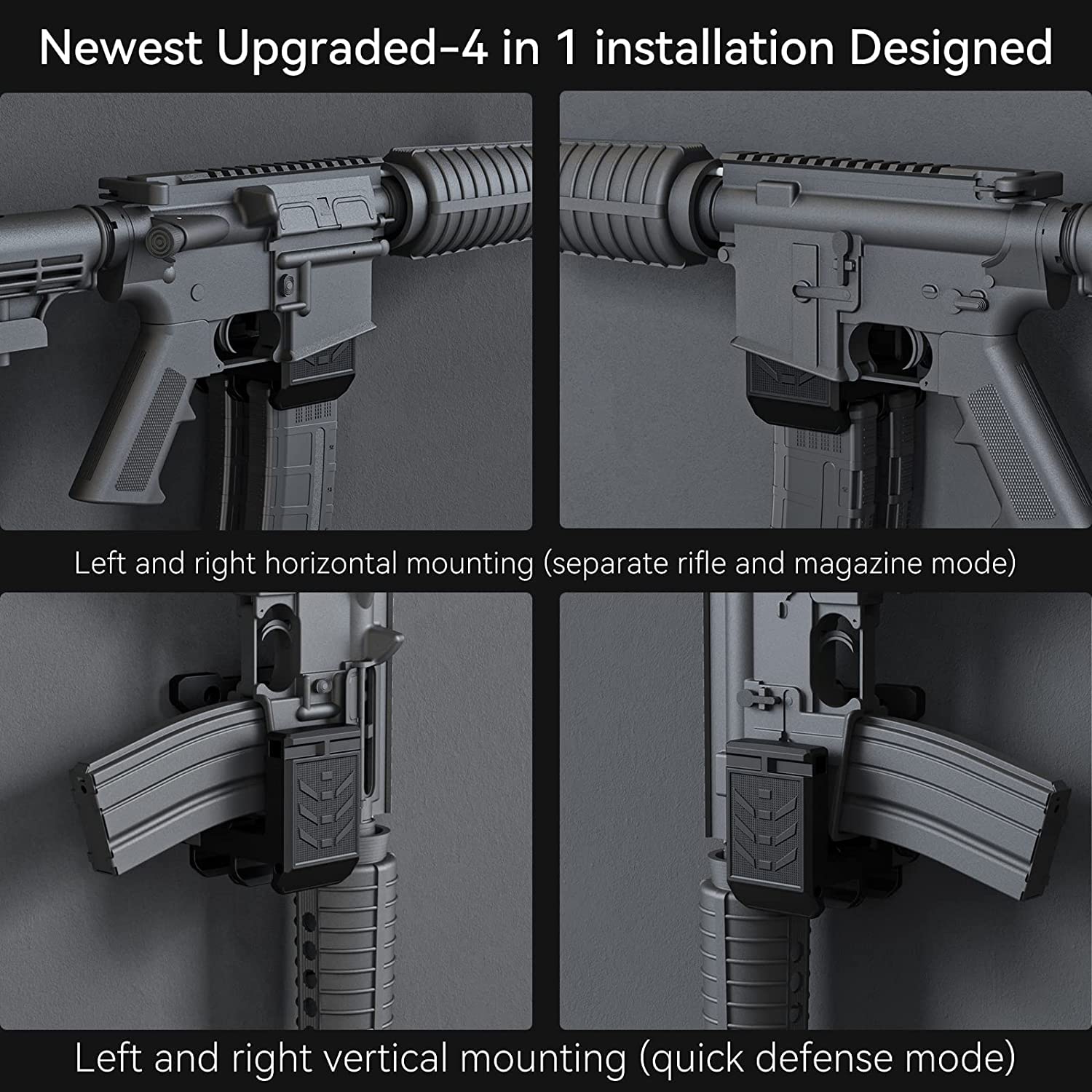 Snapklik.com : Upgraded Gun Wall Mount For 223/5.56 Rifle, Double Pmag ...