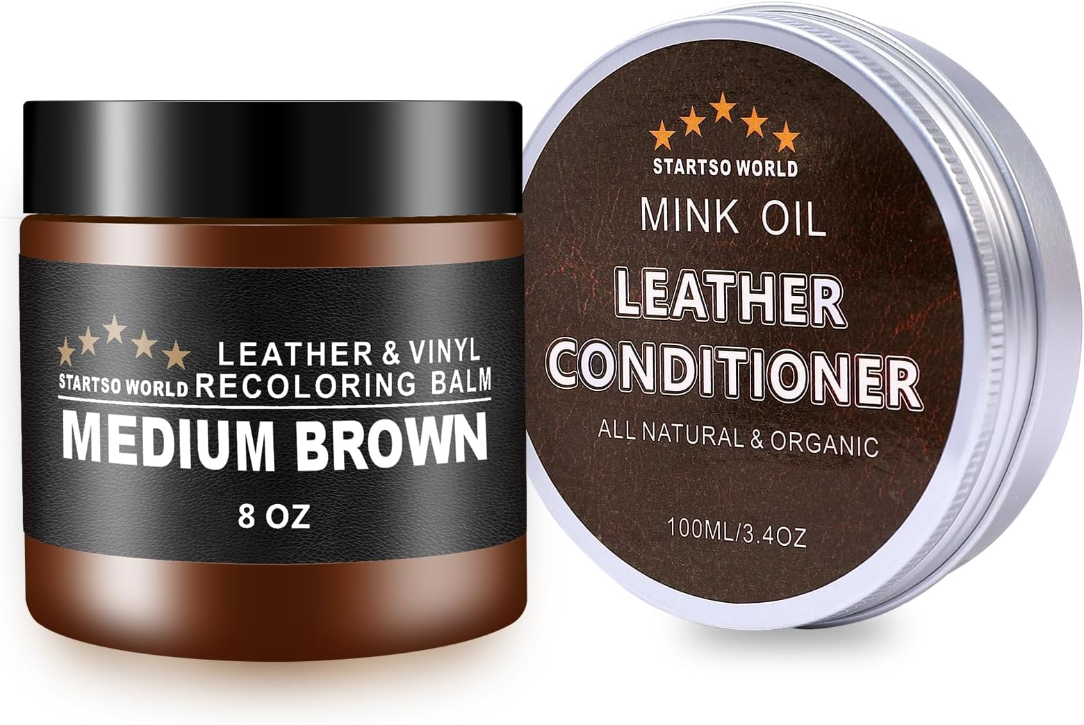 Amazon.com: Leather Recoloring Balm 3.5oz Black Leather Paint for ...