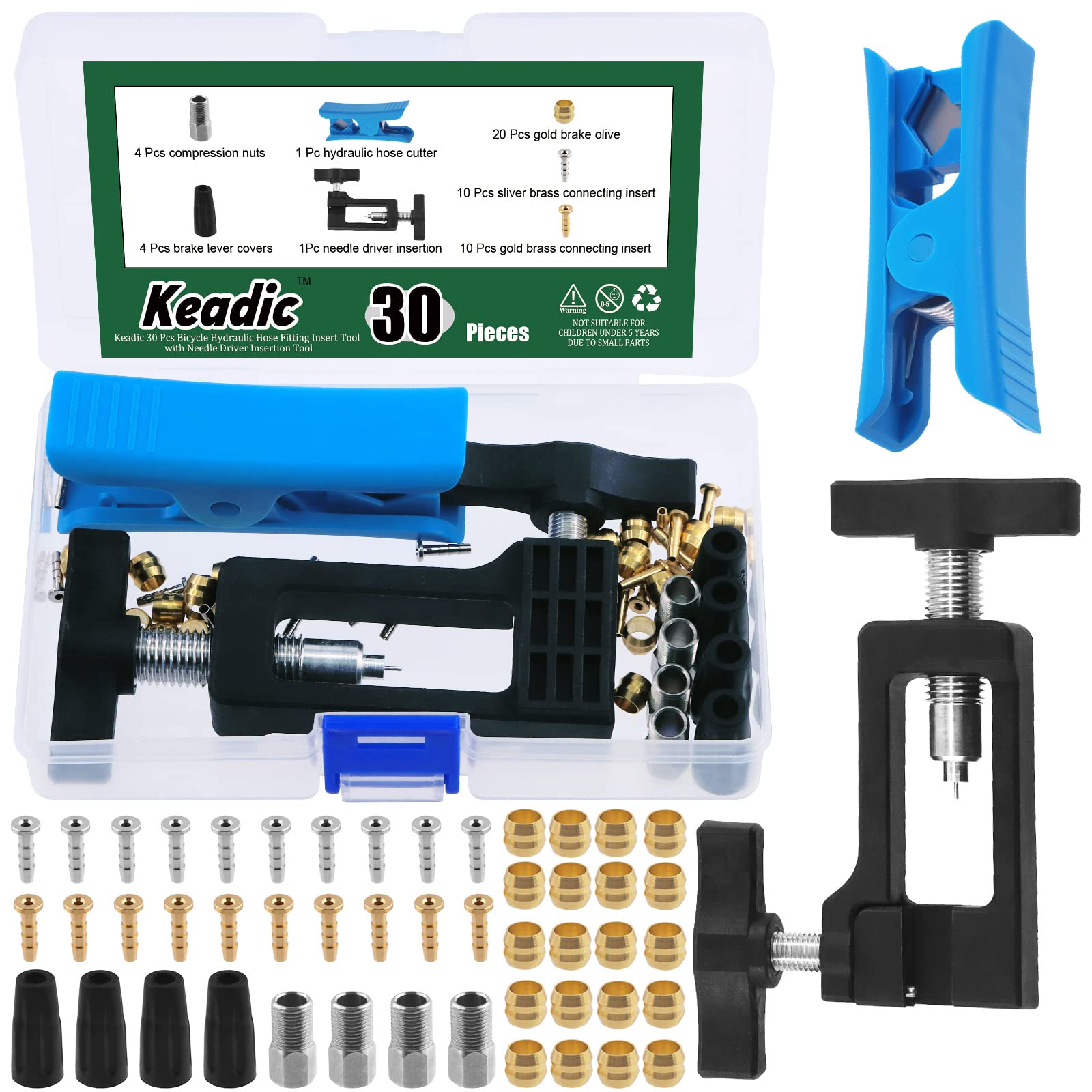 Amazon.com : Keadic 50 Pcs Bicycle Hydraulic Hose Fitting Insert Tool ...