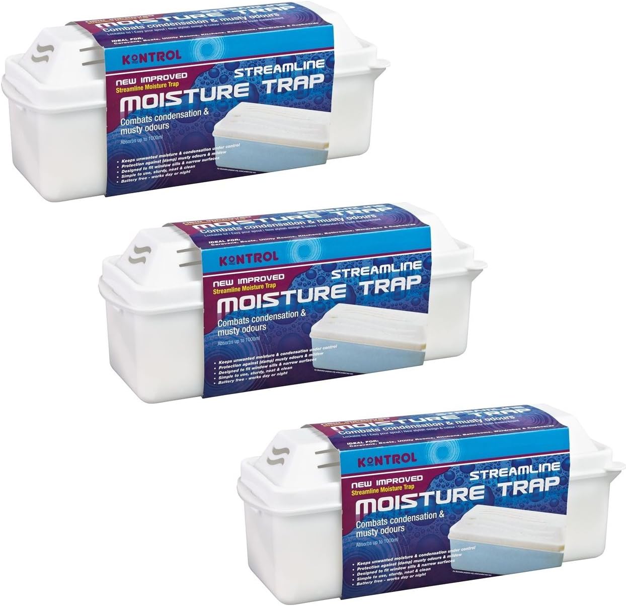 3 X Kontrol Streamline Moisture Trap 500g : Amazon.co.uk: Home & Kitchen