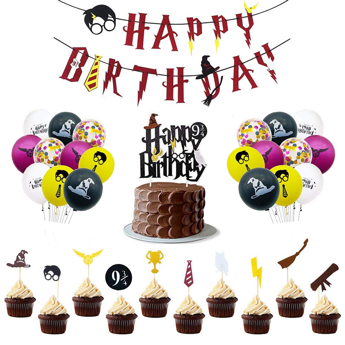 Buy Magic Wizard Birthday Party Supplies for Kids Wizard Theme Party ...