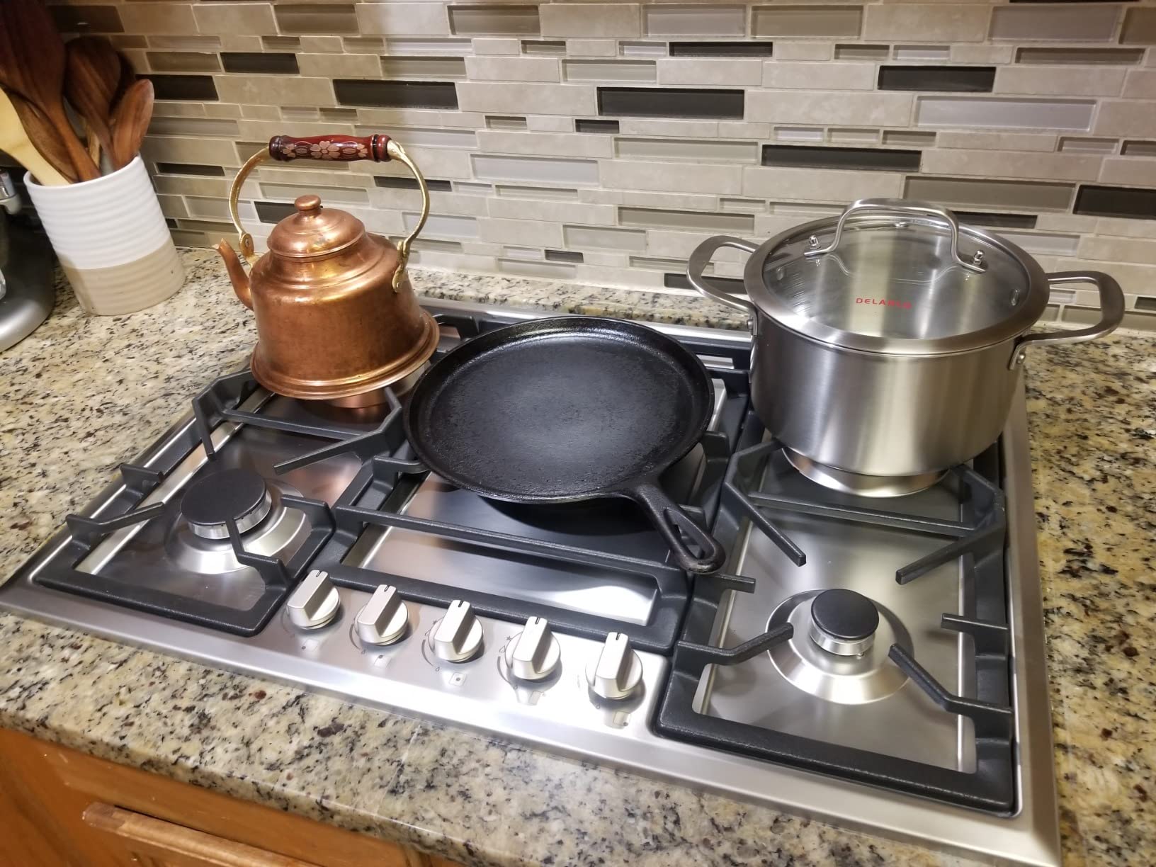 $27/mo - Finance 30 Inch Gas Cooktop with 6 Metal Knob, Dalxo 5 Italy ...