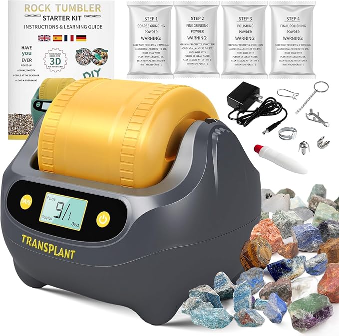 Amazon.com: Transplant Rock Tumbler Kit, Professional Rock Polisher for ...