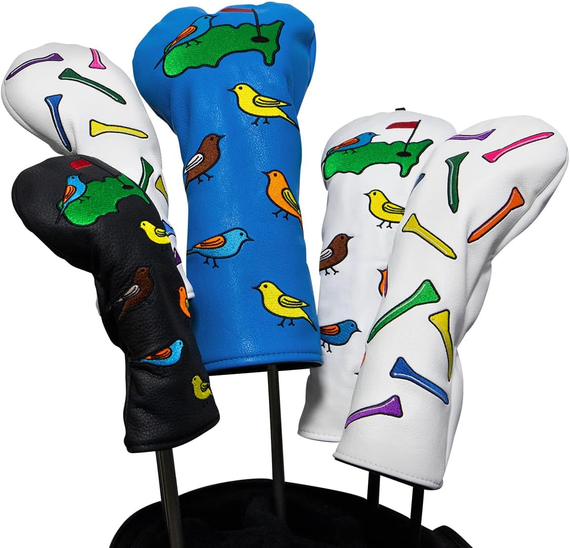Amazon.com : 1 Pcs Montela Golf Club Covers,Colorful Birdie Tee 3 Wood ...