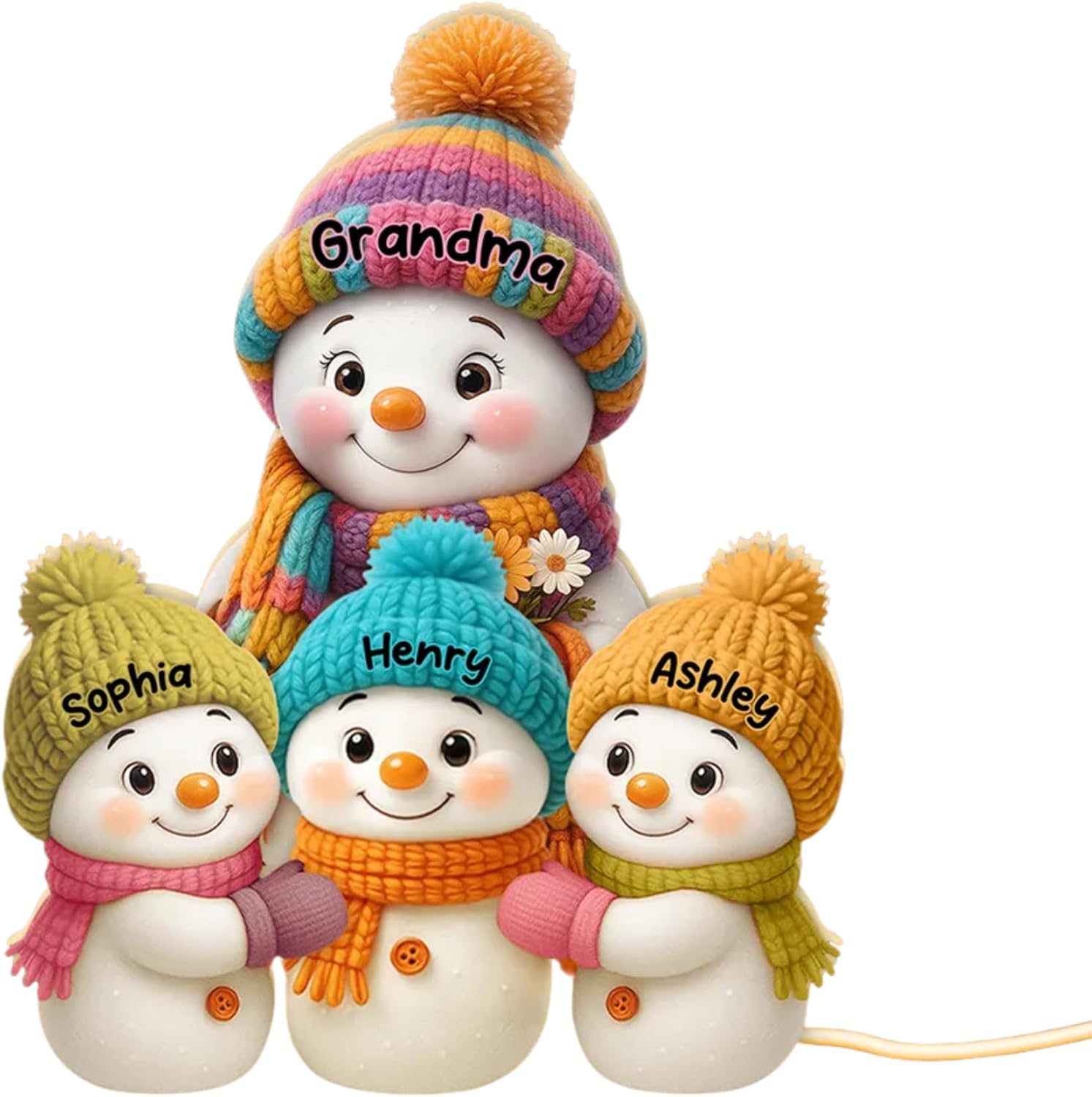 Amazon.com: Personalized LED Light Box - Snowman Grandma Grandkids ...