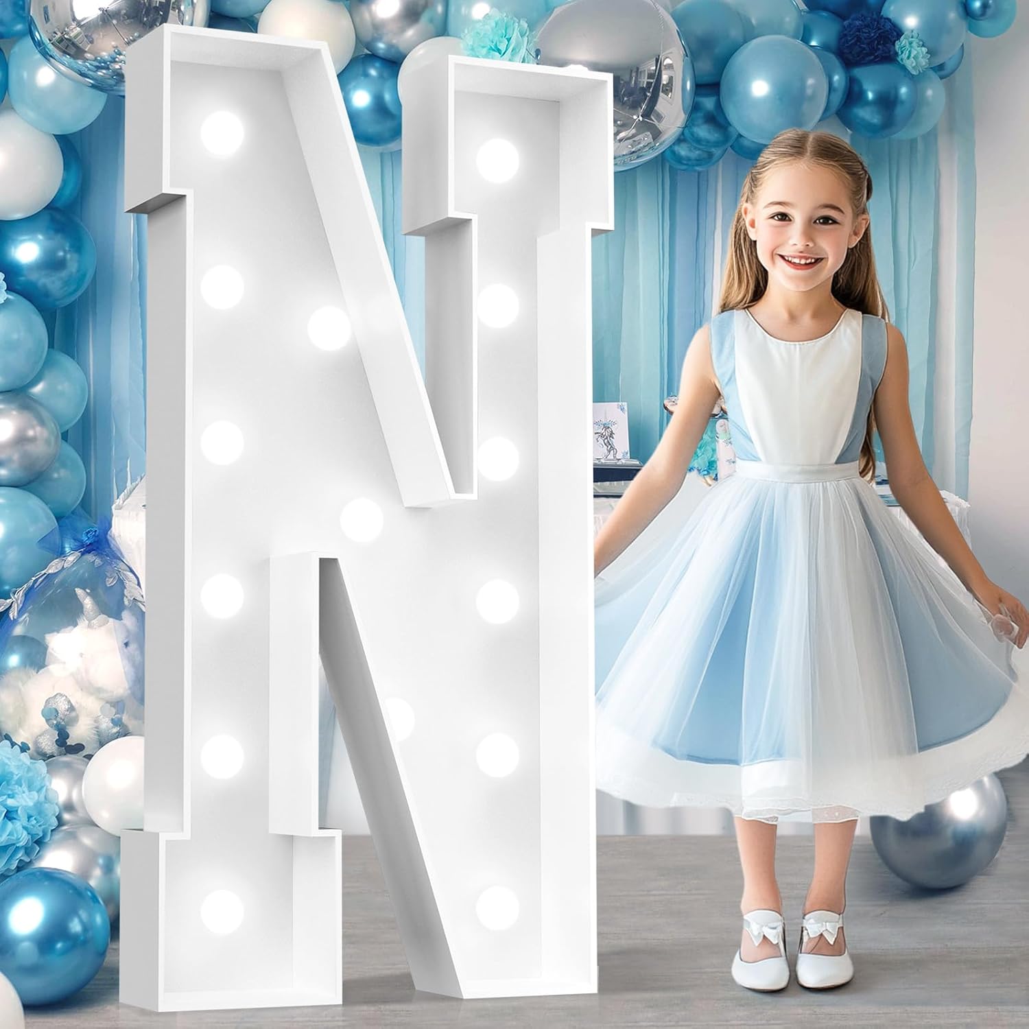 Amazon.com: Ledido 4FT Marquee Light Up Letters, Cool White Light Up ...