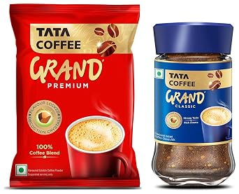 Tata Coffee Grand Premium Instant Coffee| 50G Pouch, Bag, Powder & Tata ...