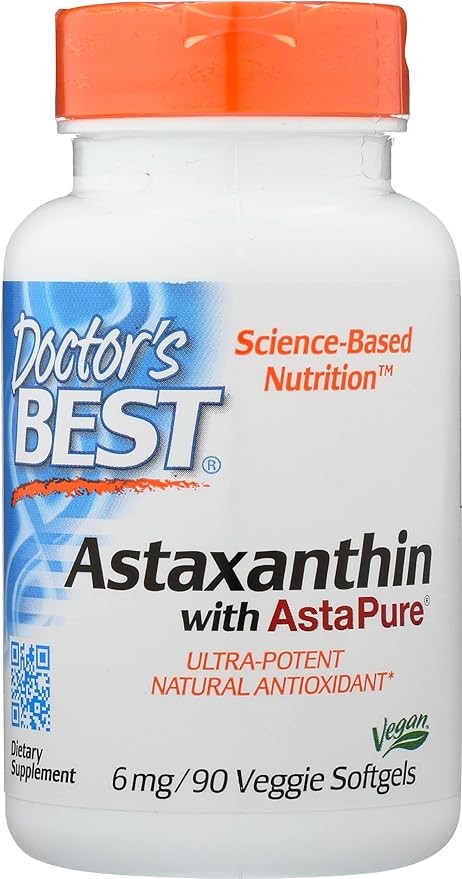 Amazon.com: Doctors Best Astaxanthin with AstaPure 6 MG, Non-GMO, Vegan ...