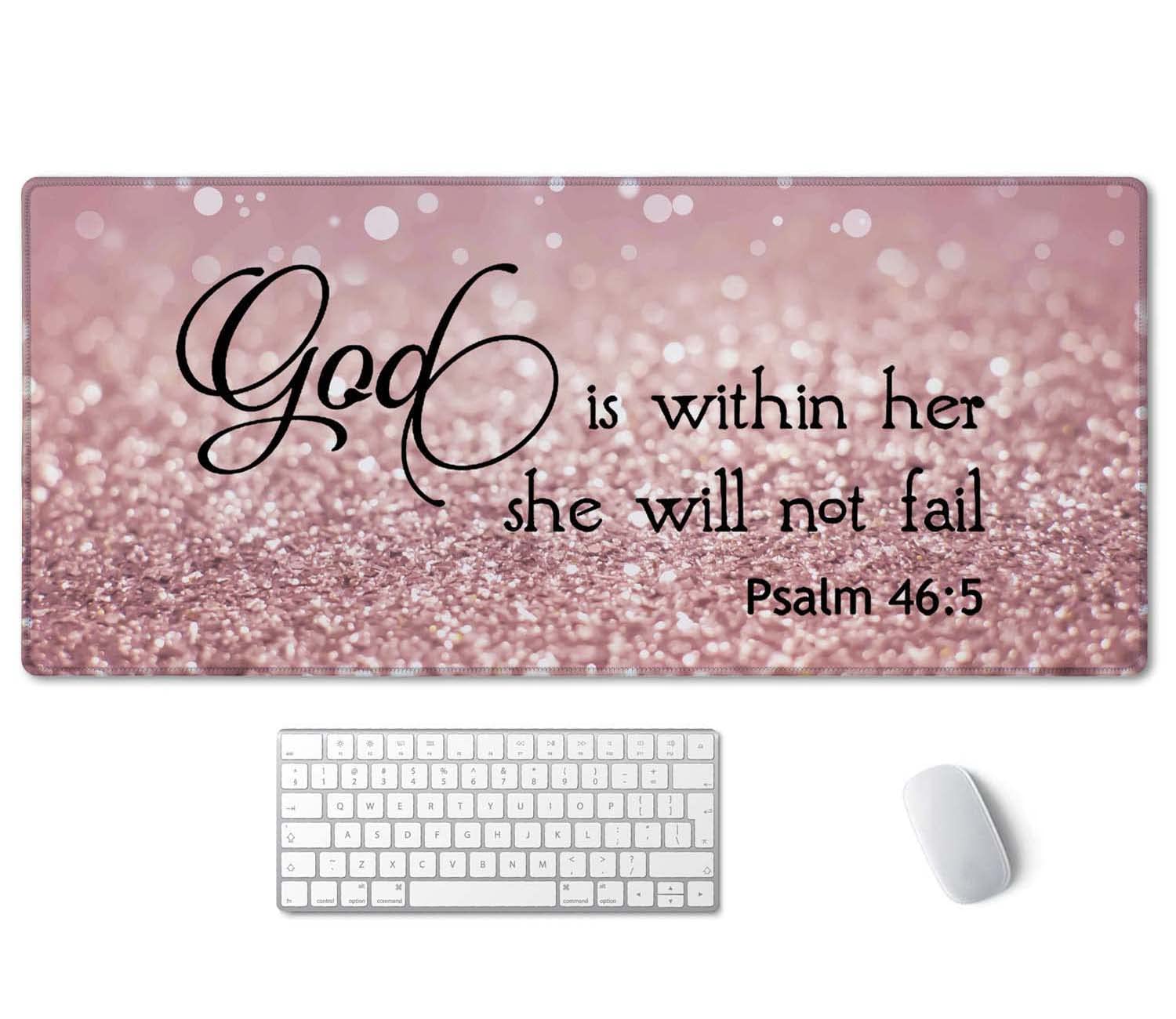 Amazon.com: SSOIU Bible Verse Mouse Pad 35.5 X 15.7 Inch XXL Full Desk ...