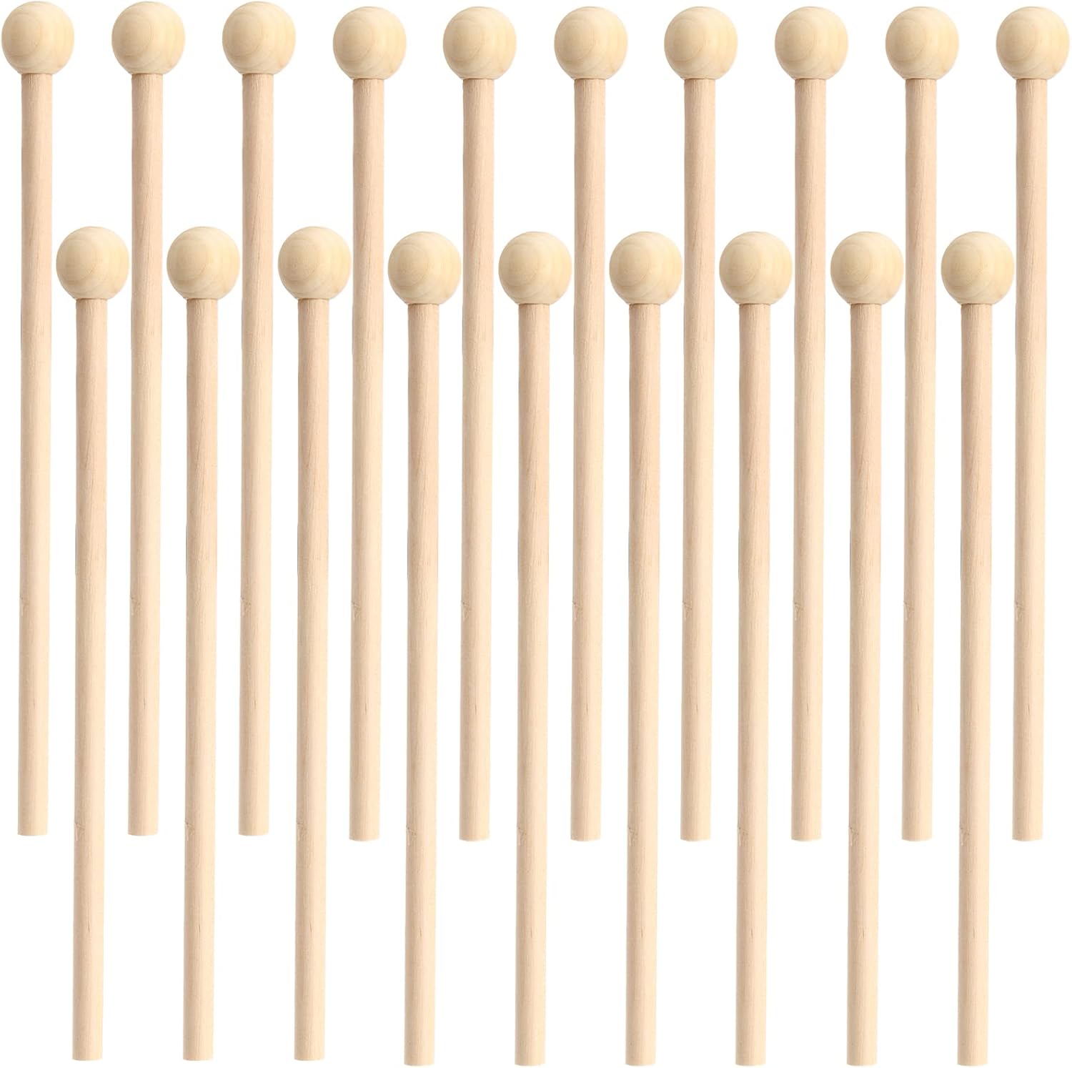 Amazon.com: Foraineam 30 Pieces Wood Mallets Small Musical Drumsticks ...