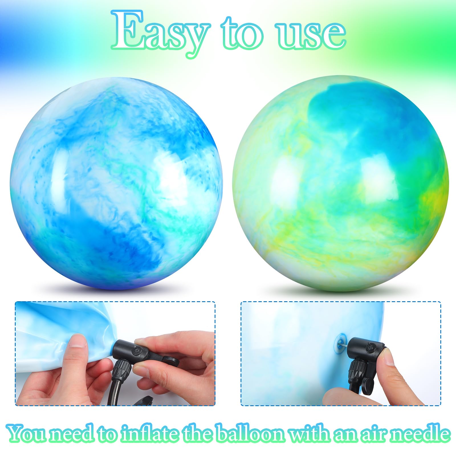 Snapklik.com : Deekin 2 Pcs 15 Inch 18 Inch Marbleized Bouncy Balls ...