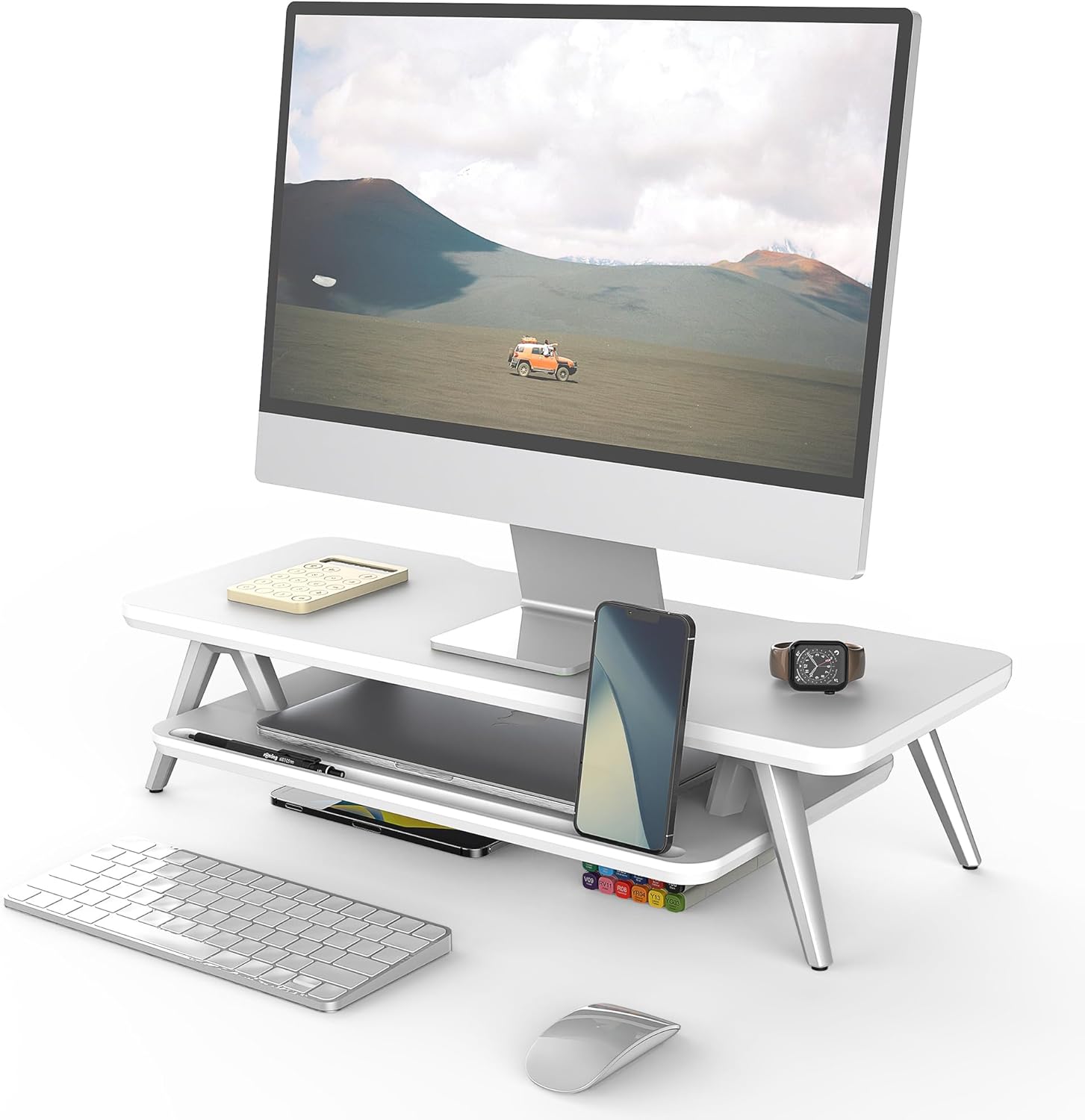 Amazon.com: Fenge Monitor Stand, Monitor Stands Riser for Desk, 23.6 ...