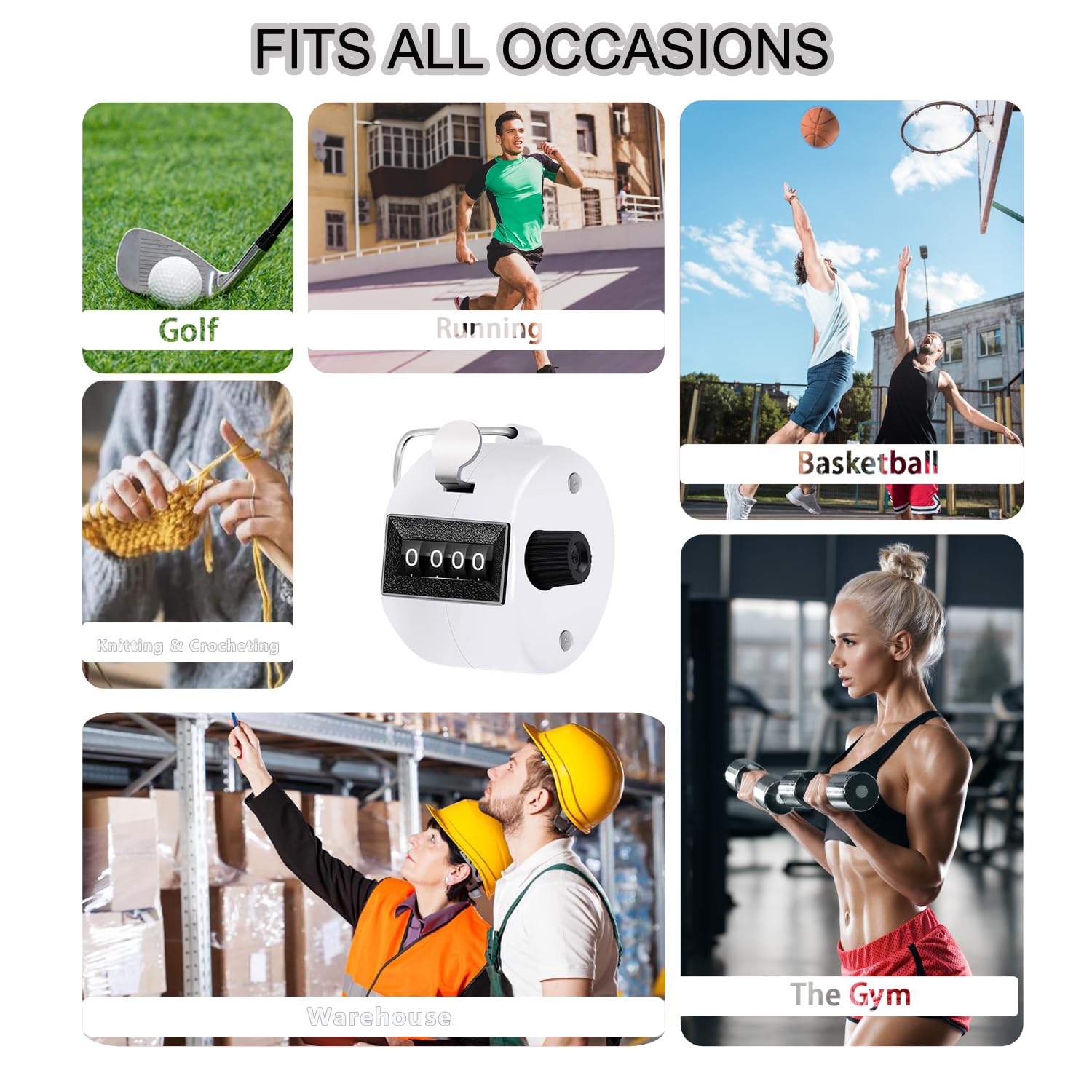 Snapklik.com : Clicker Counter Handheld Tally Counter 4-Digit Number ...