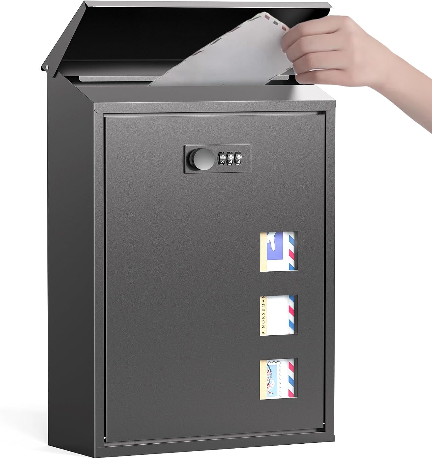 Post Boxes Wall Mounted Waterproof, Modern Delivery Letter Box for ...