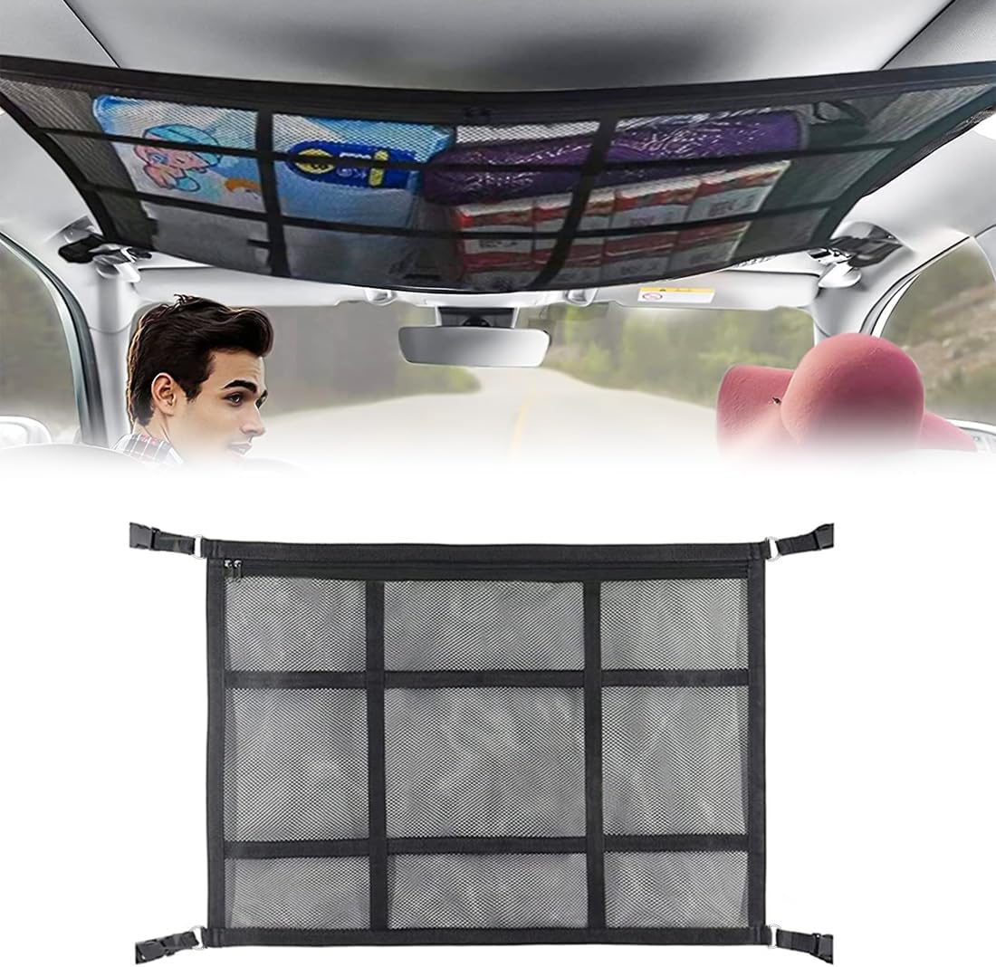SKUNTUGUANG Car Cargo Net for SUV, Car Ceiling Storage Net, Car Roof ...