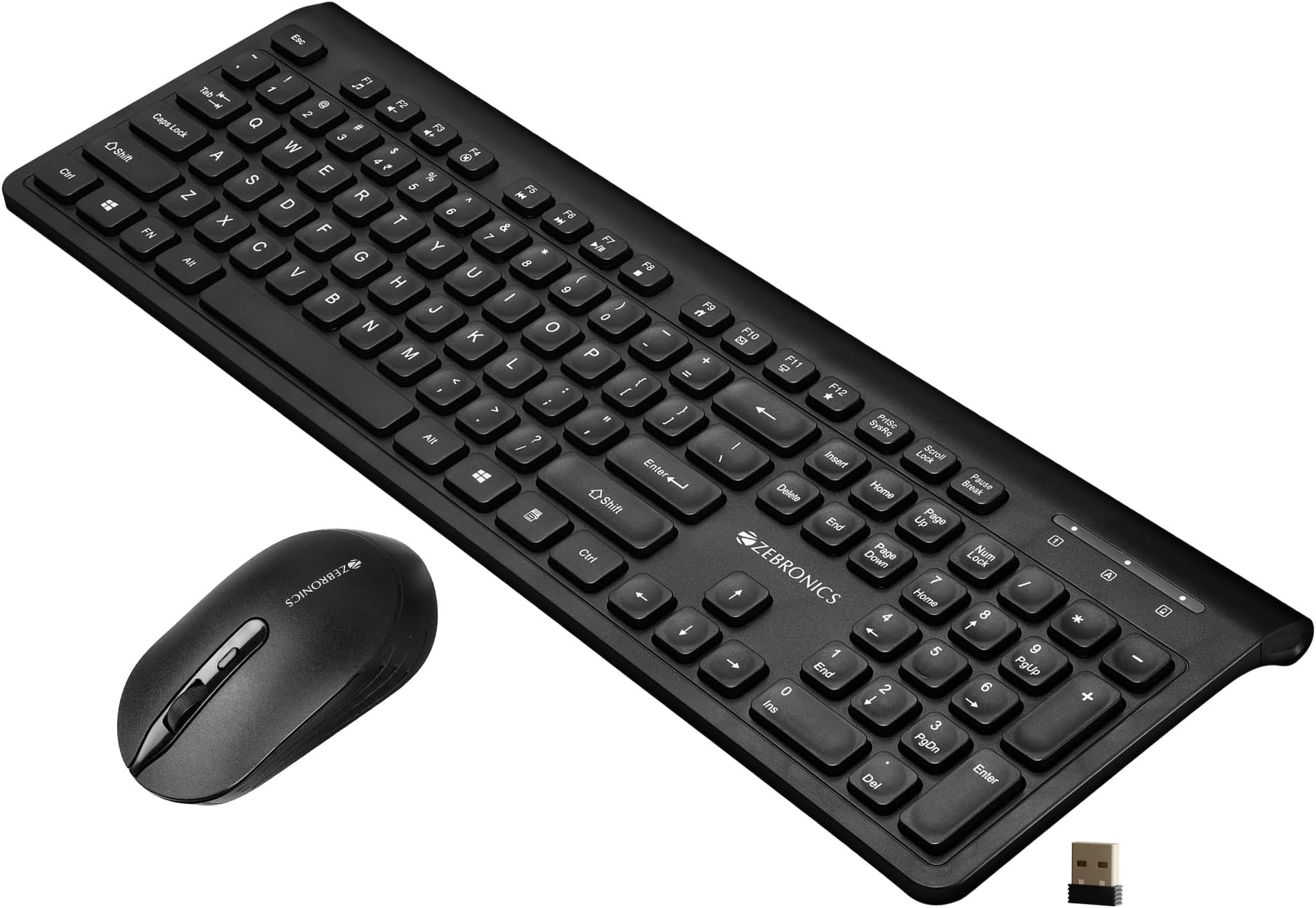 Amazon.in: Buy Zebronics Zeb-Companion 107 USB Wireless Keyboard and ...