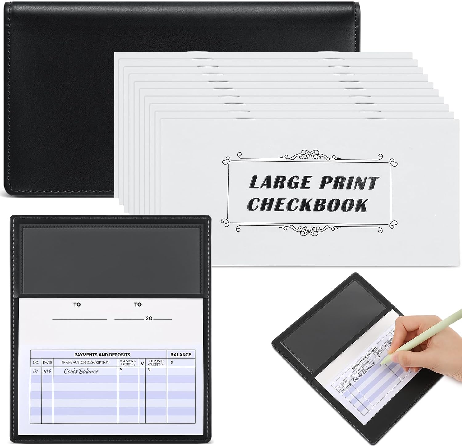 Amazon.com: AmazingSpark 10 Pack Large Print Checkbook Register with a ...