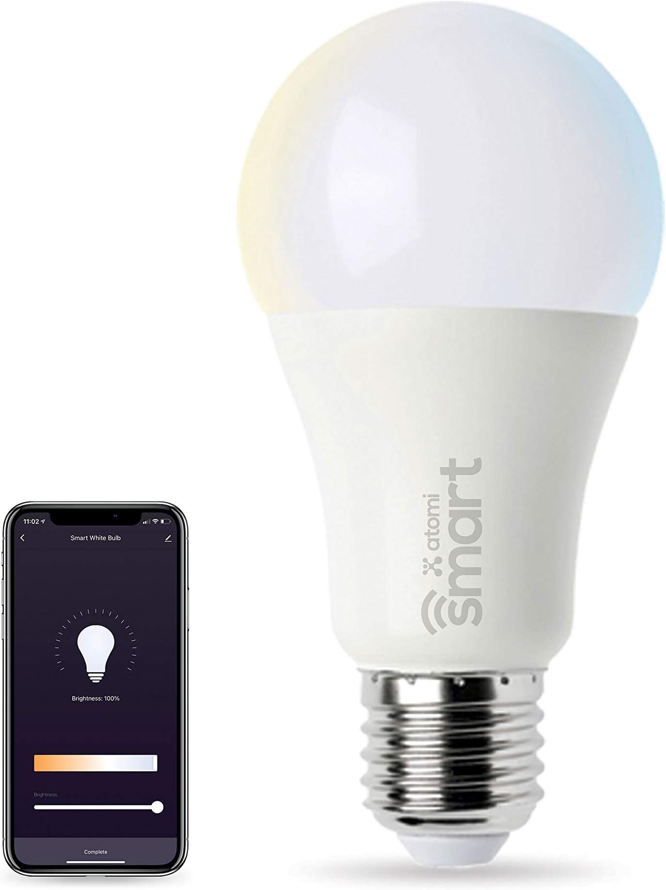 Atomi Smart WiFi White LED Bulb with Dimmable and Tunable White Light ...