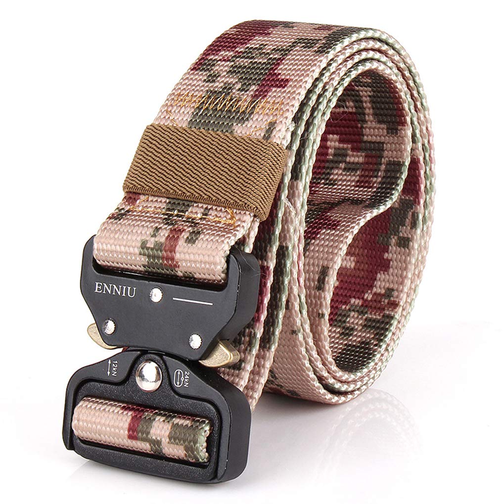 Buy TopDesign Tactical Camo Belt for Men, Nylon Military Style Belt ...