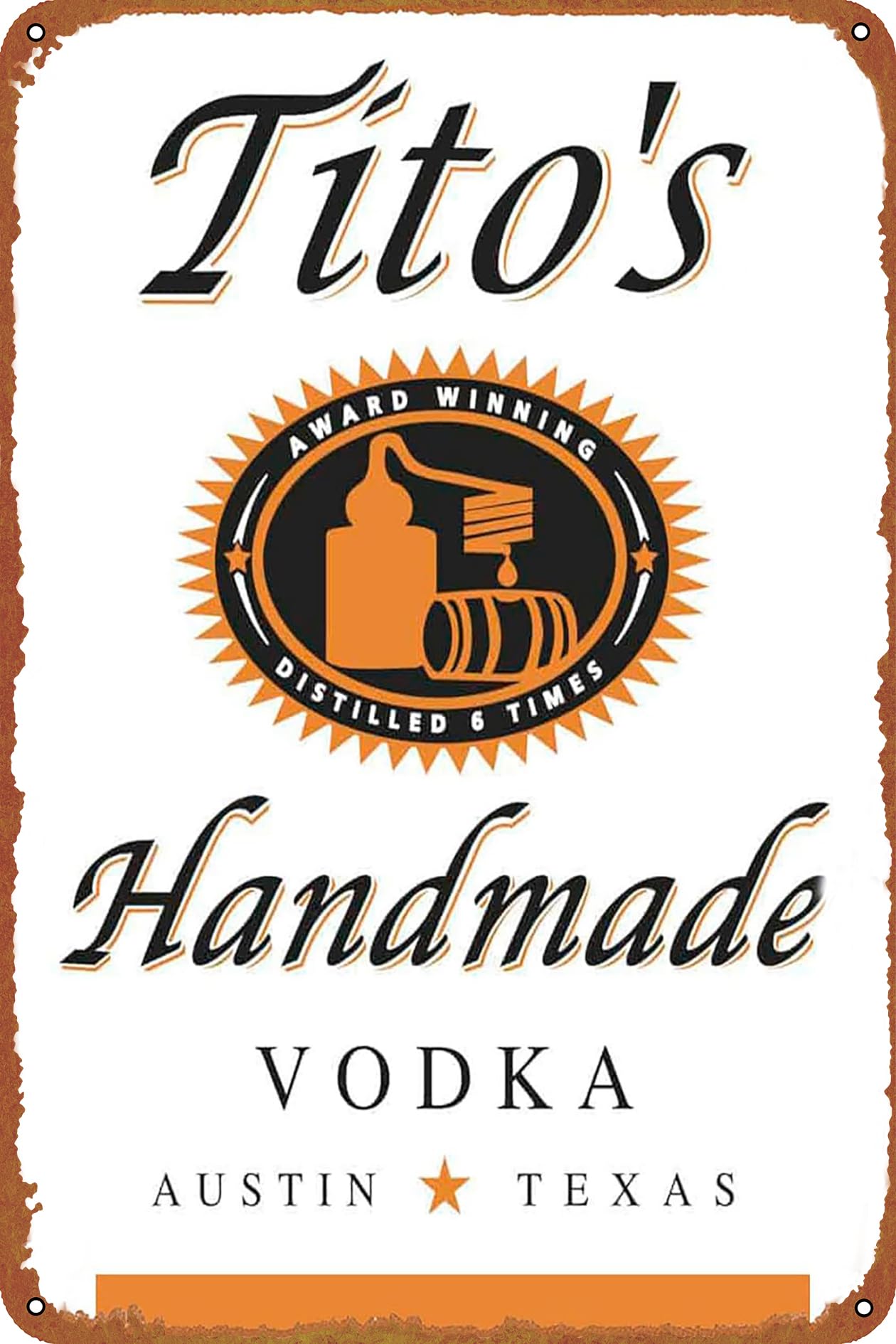 Amazon.com : Titos Vodka Taster Poster Retro Metal Sign Vintage Tin ...