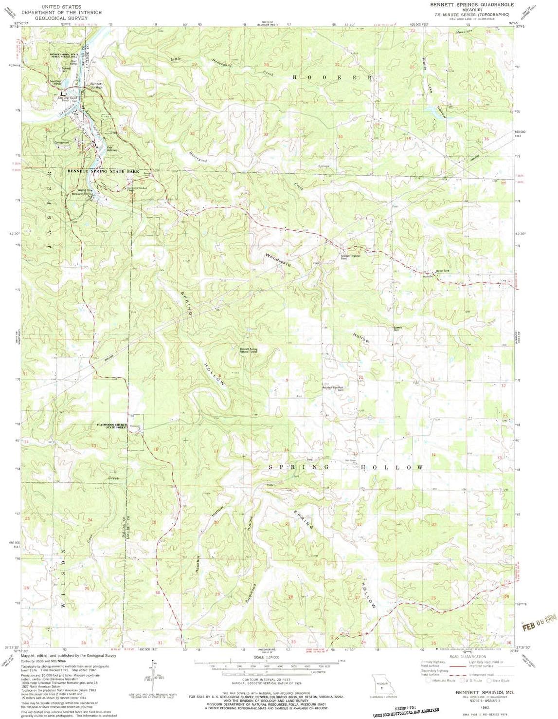 Amazon.com : YellowMaps Bennett Springs MO topo map, 1:24000 Scale, 7.5 ...