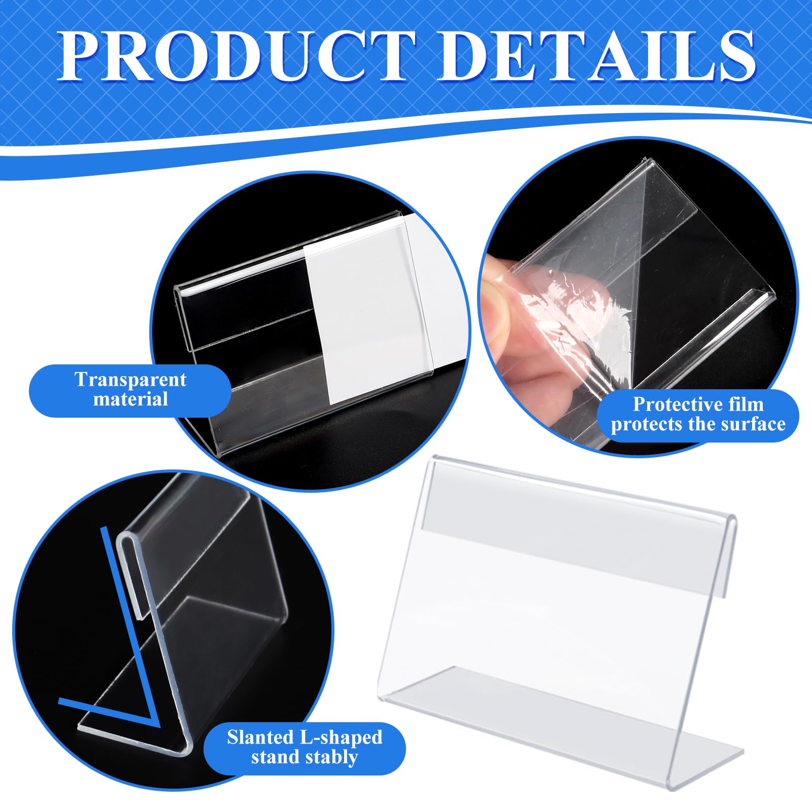 Snapklik.com : SBYURE 36 Mini Acrylic Sign Holder Name Card Price Tag ...
