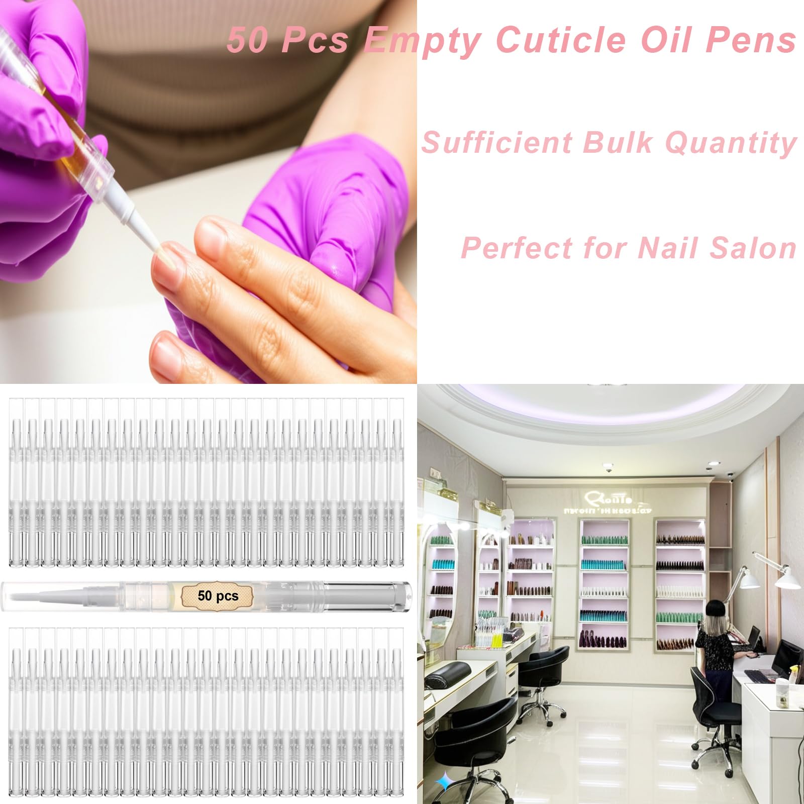 Snapklik.com : UPZIGS 50 Pcs Empty Cuticle Oil Pen, 3ml Travel Size ...