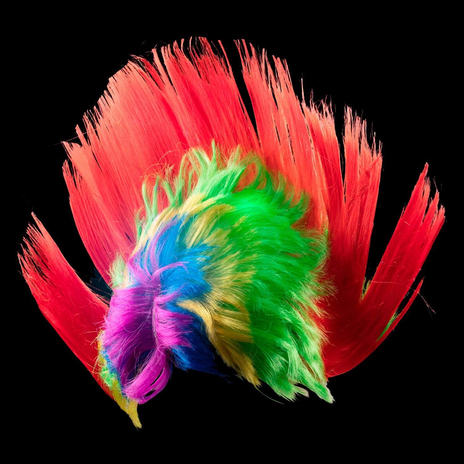 Amazon.com: Lumistick 576 Wigs Light Up LED Mohawk Wig | Flashing Multi ...