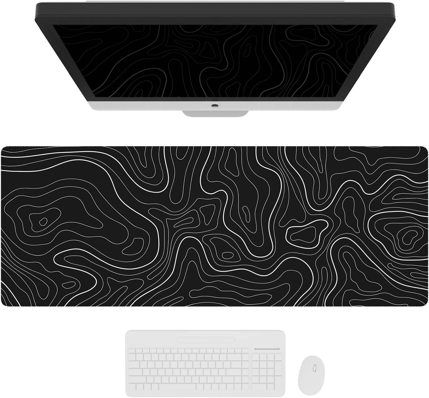 Amazon.com : Pixiecube Minimalist Topographic Map Mouse Pad - Contour ...