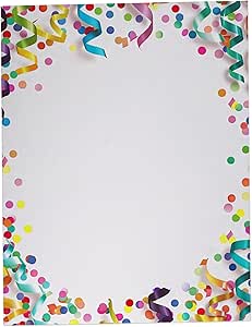 Confetti & Ribbons Celebration Printer Paper - 60 Sheets Decorative ...