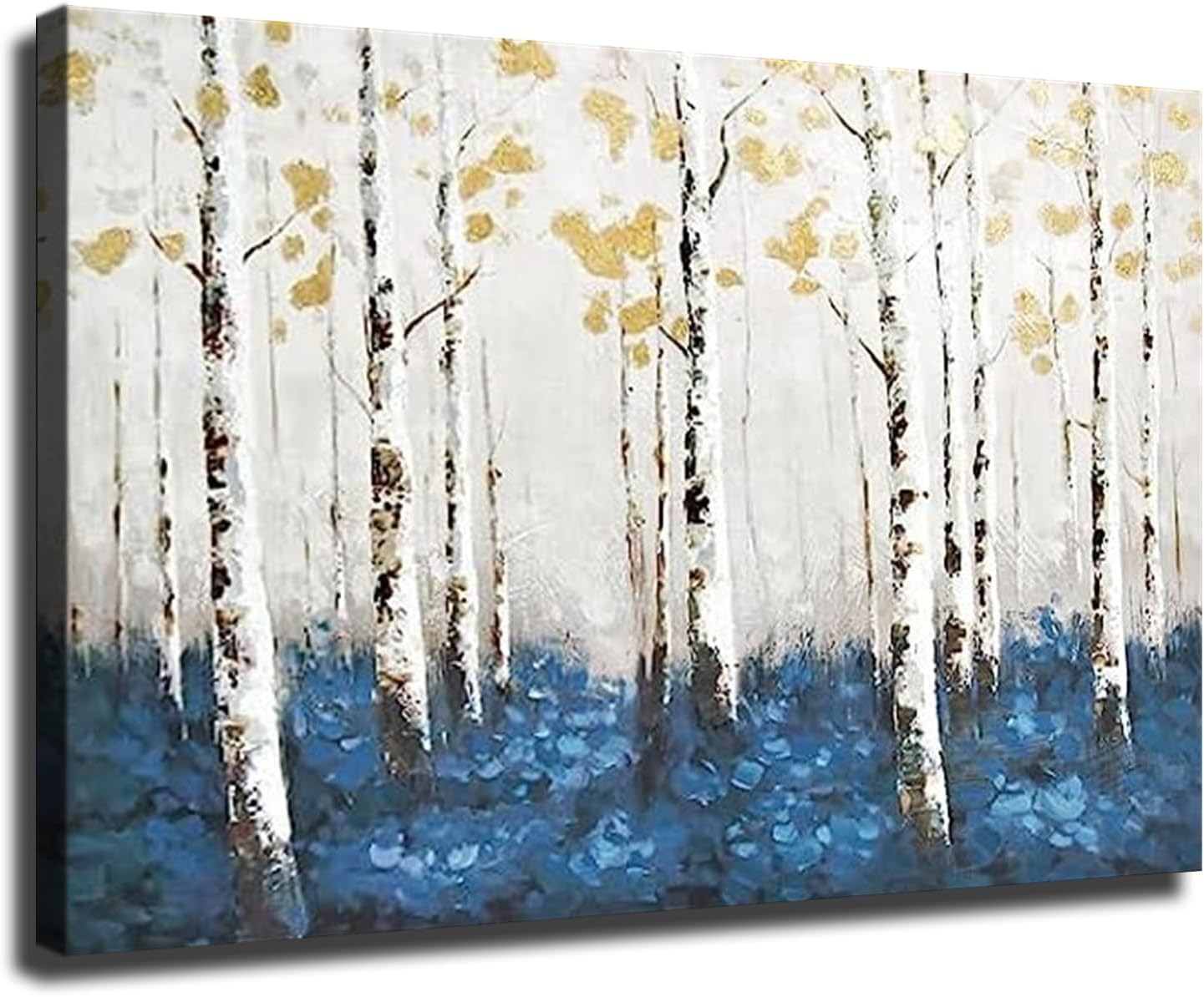 Amazon.com: Birch Tree Wall Art, Blue Trees Wall Art Navy Blue Tree ...