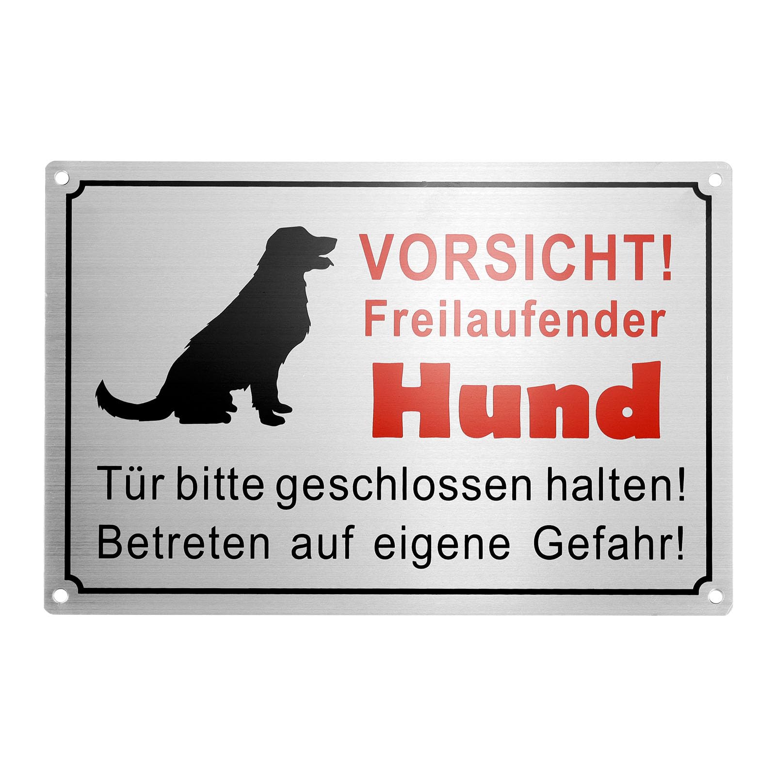 Raxfekro Vorsicht Hund Schild 30 x 20cm Hundeschilder Warnung Achtung ...