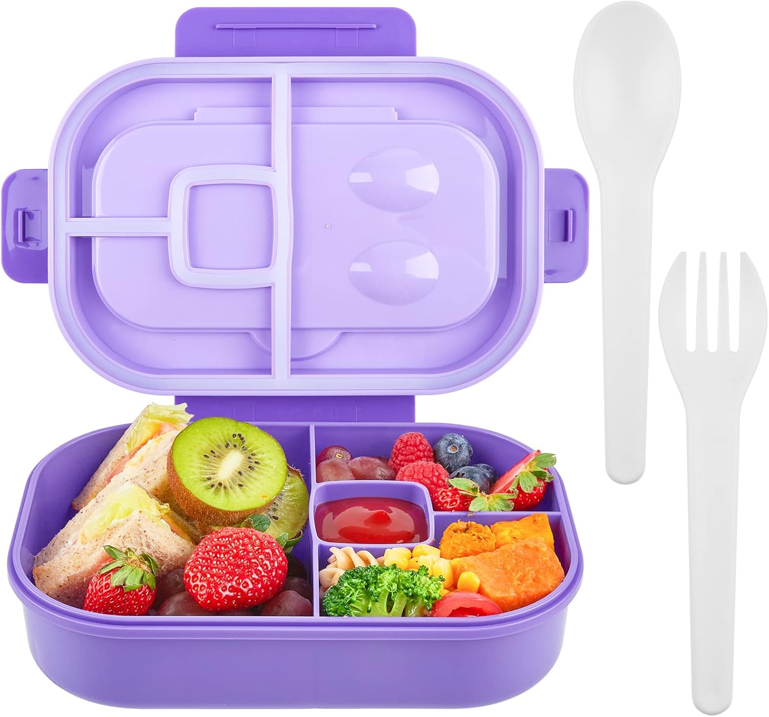 Amazon.com: Bento Lunch Box for Kids and Adults, 1300ML Leak-Proof ...