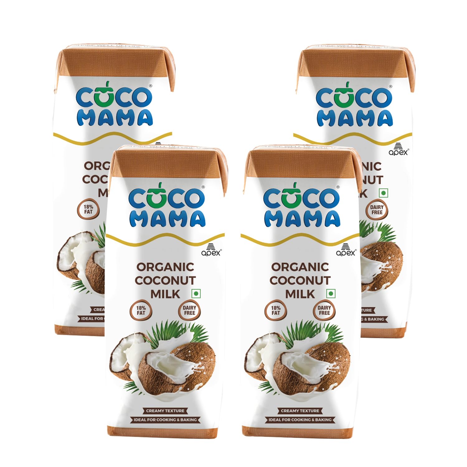 Coco Mama Organic Coconut Milk Dairy-Free,250 Ml|Pack Of 4|Rich ...