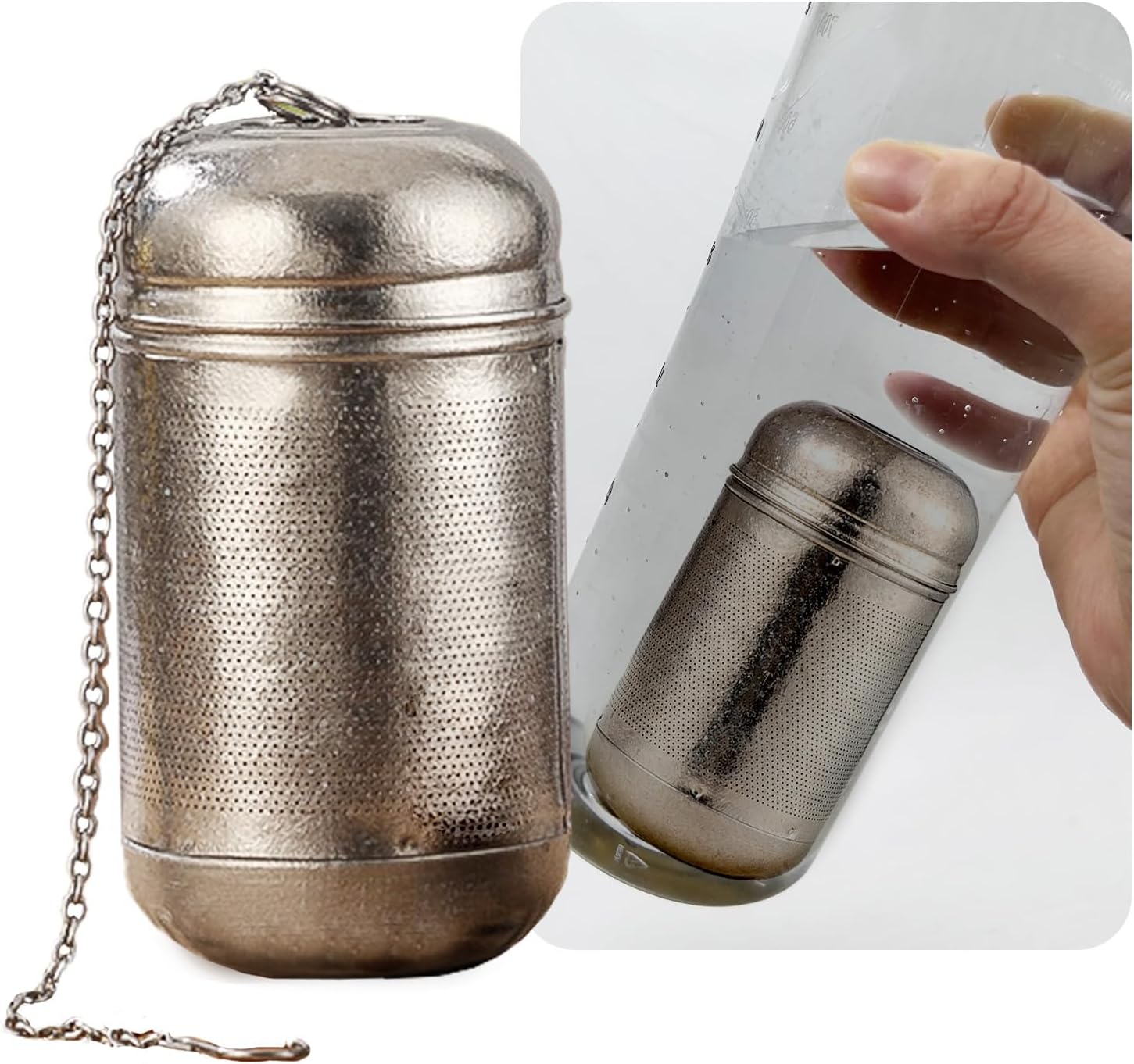 Amazon.com: Della Stella Titanium Metal Tea Infuser for Loose Leaf ...