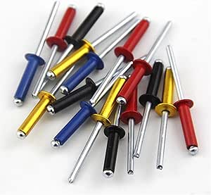 Amazon.com: Color Aluminum Pop Rivet/Rivet Decoration Nail/Round Head ...
