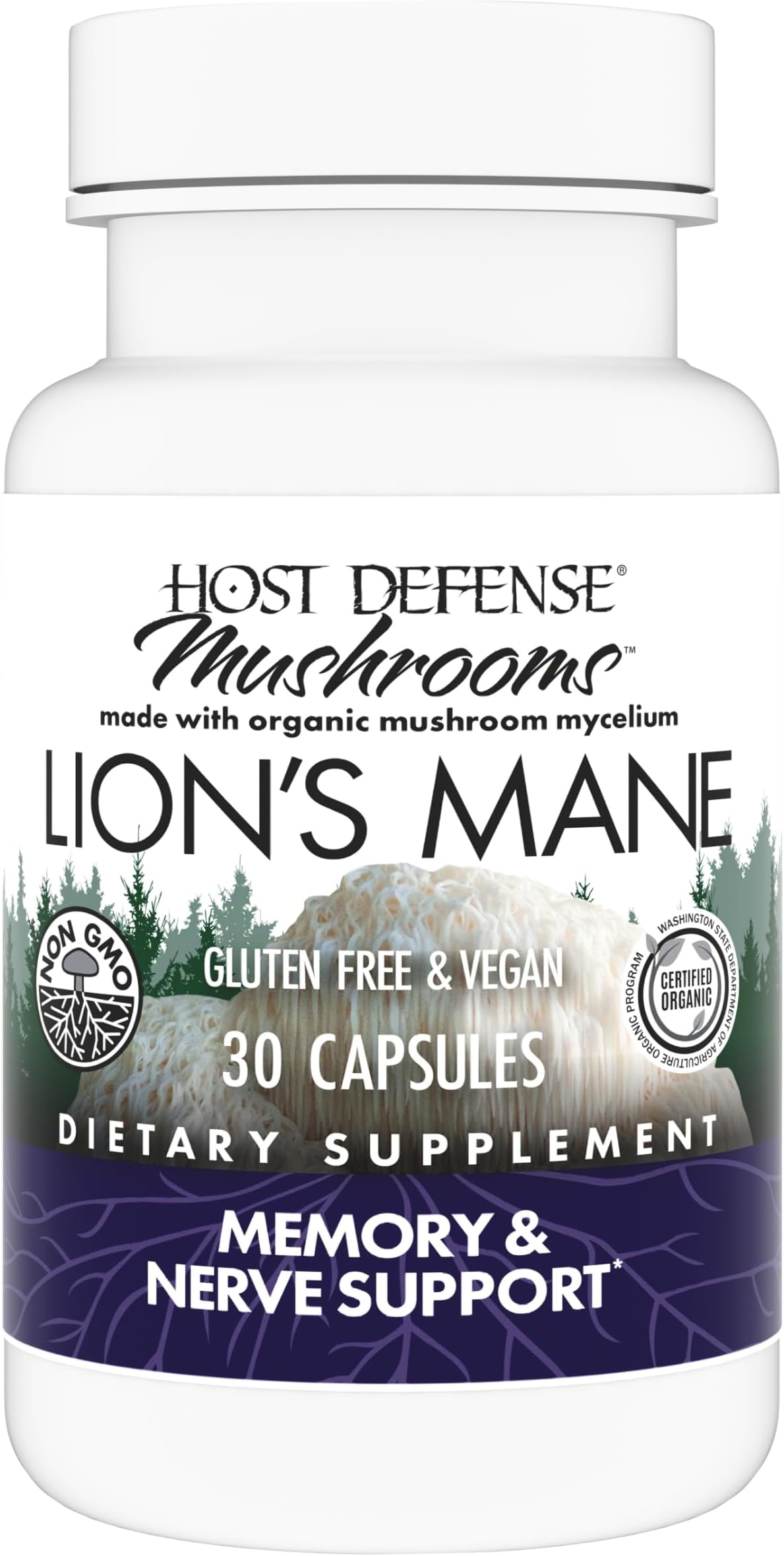 Amazon.com: Host Defense Mushrooms Lion's Mane - Brain Health Support ...